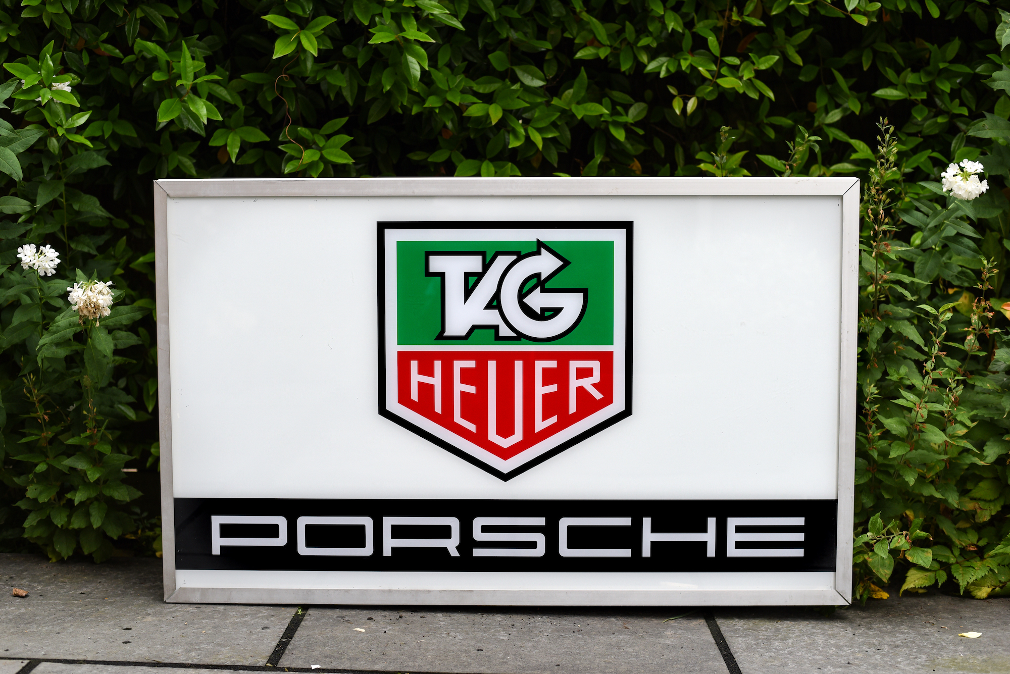 TAG HEUER PORSCHE DOUBLE SIDED ILLUMINATED SIGN