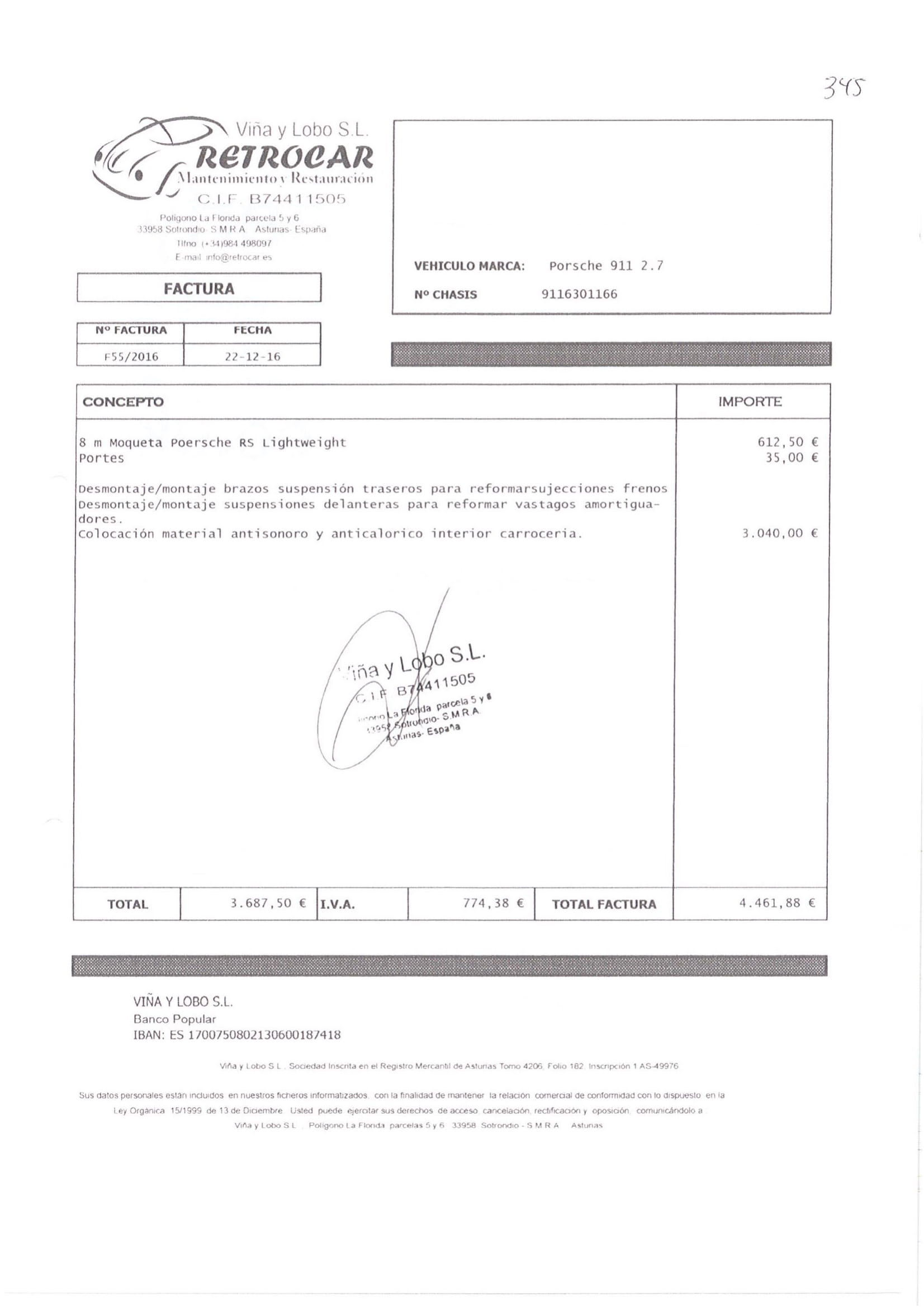 1977 PORSCHE 911 CARRERA 2.8 RSR RECREATION