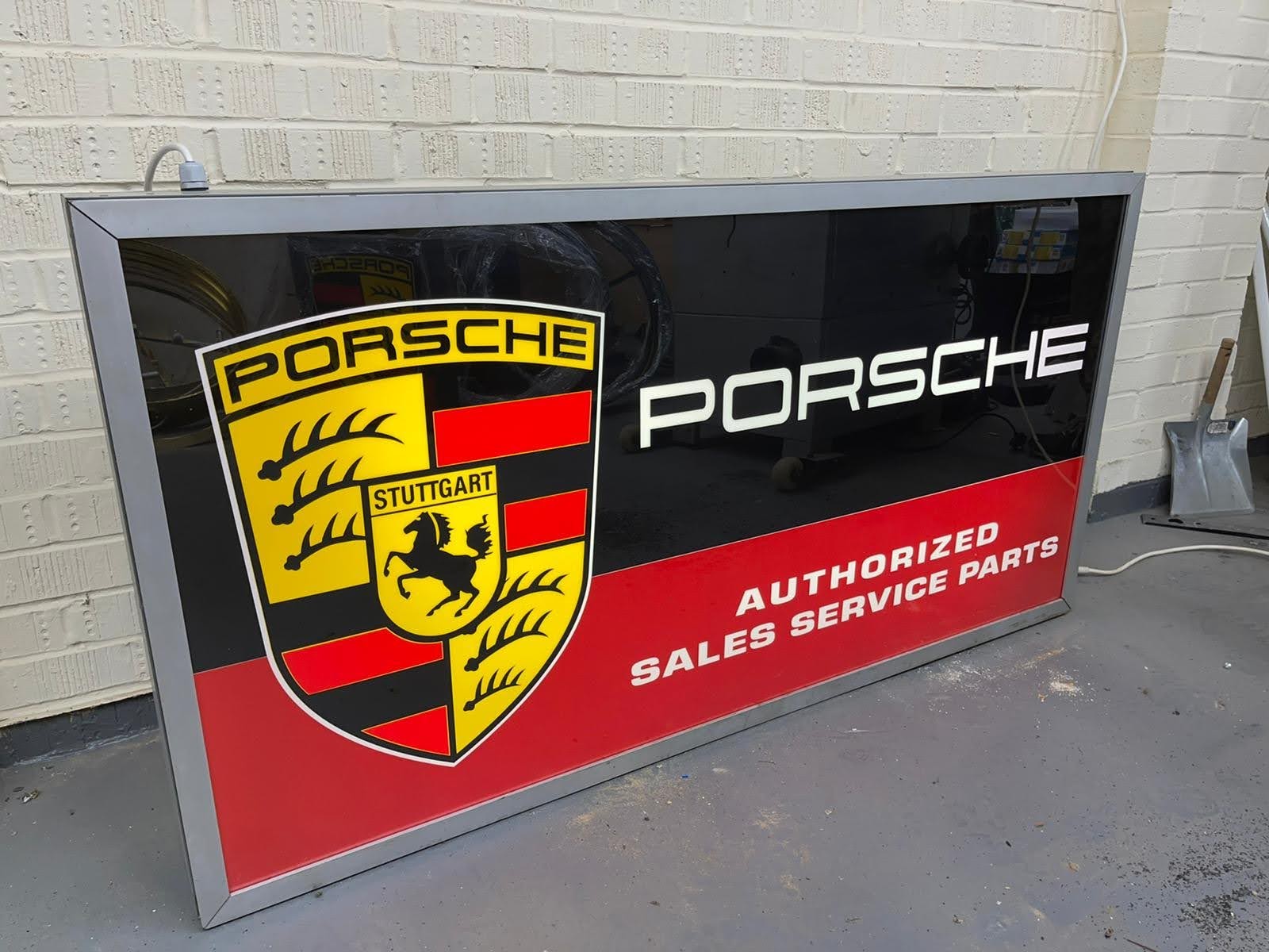 PORSCHE 'SALES SERVICE PARTS' ILLUMINATED SIGN