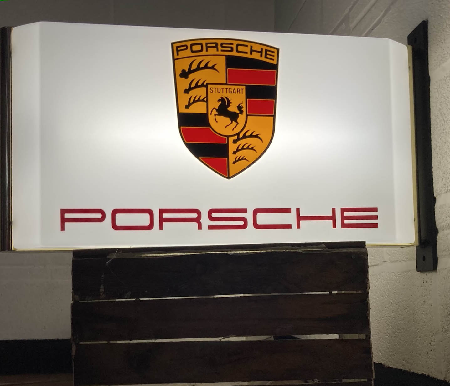 PORSCHE DOUBLE SIDED ILLUMINATED SIGN