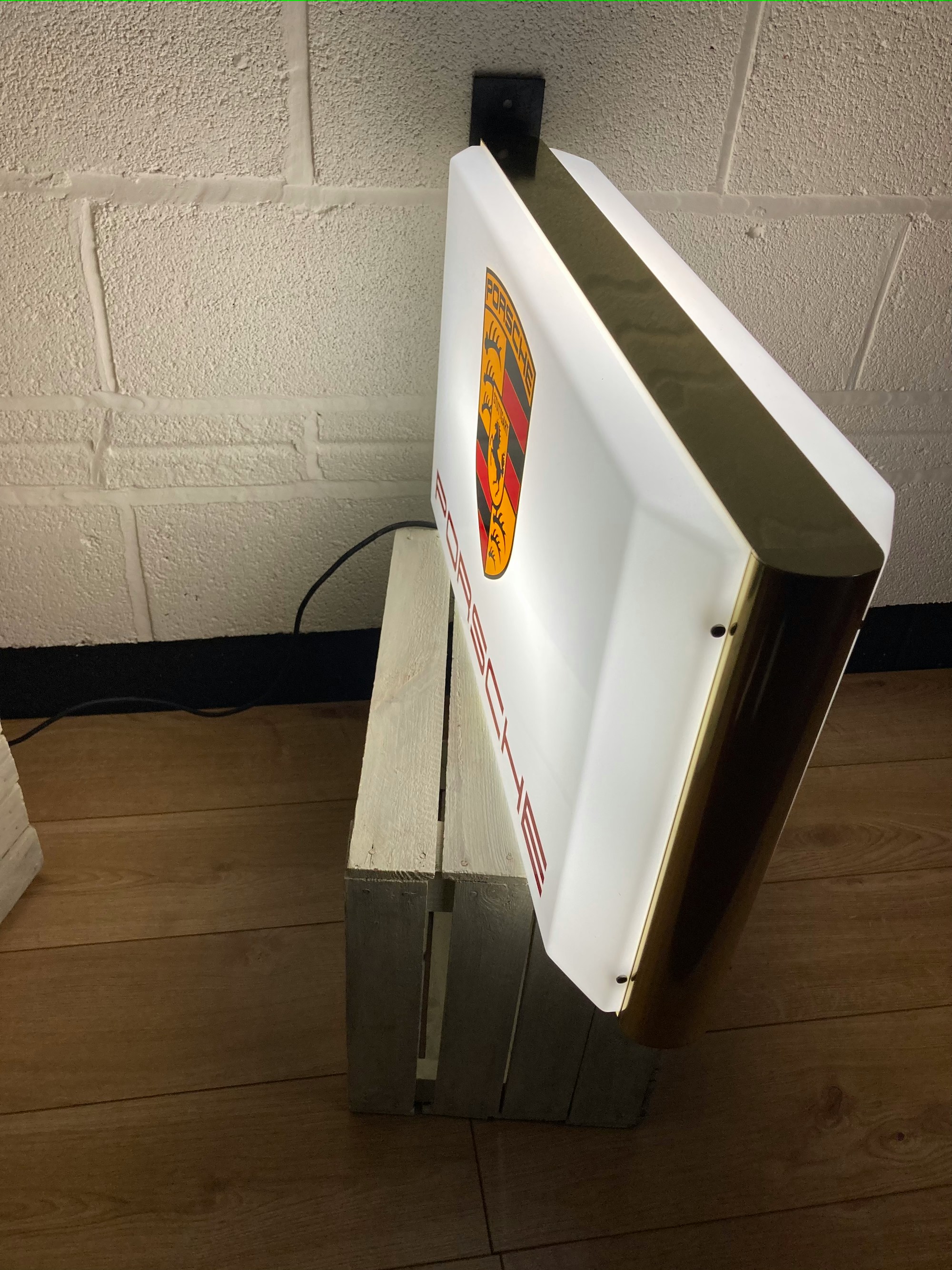 PORSCHE DOUBLE SIDED ILLUMINATED SIGN