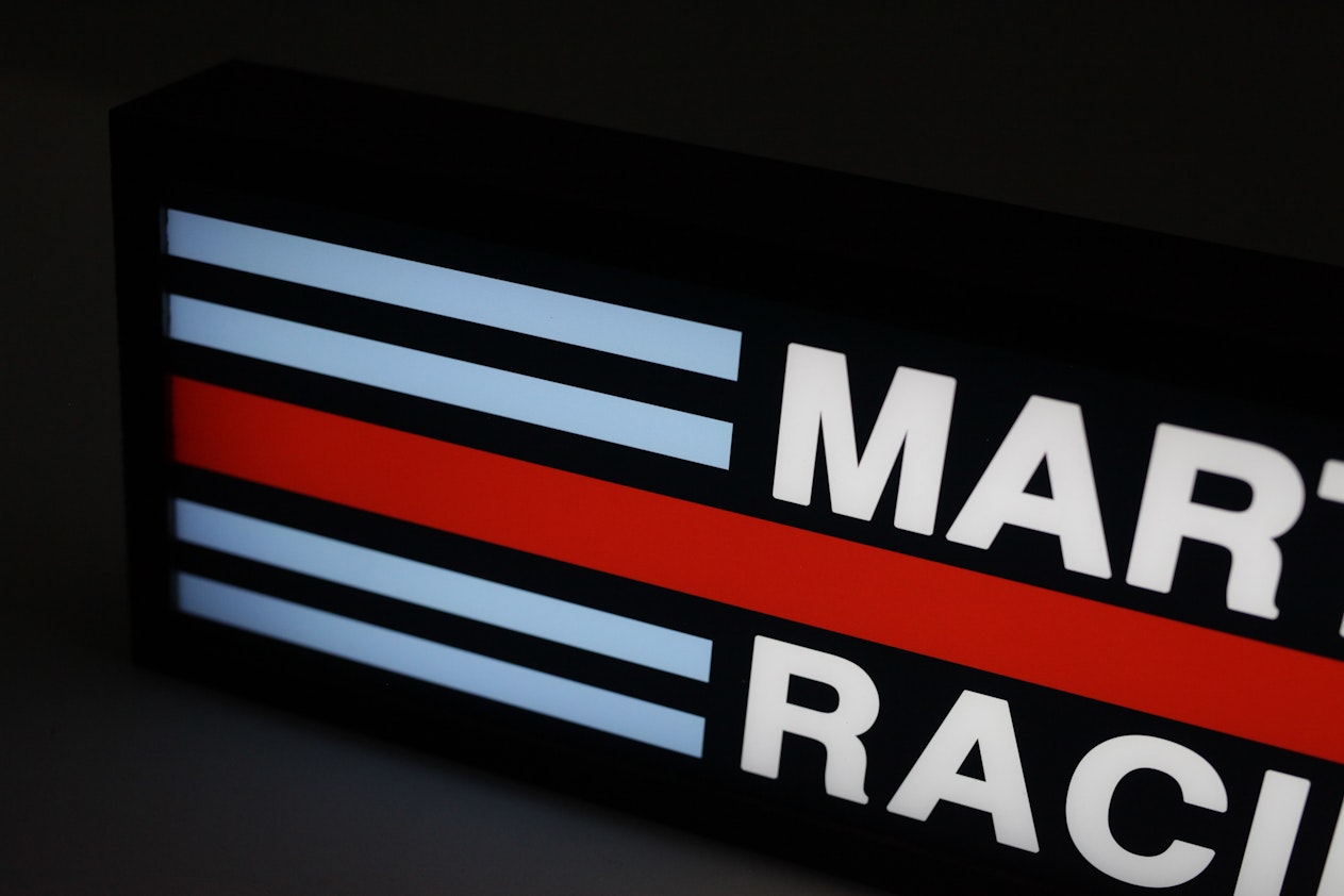 MARTINI RACING ILLUMINATED SIGN for sale by auction in Florence, Italy