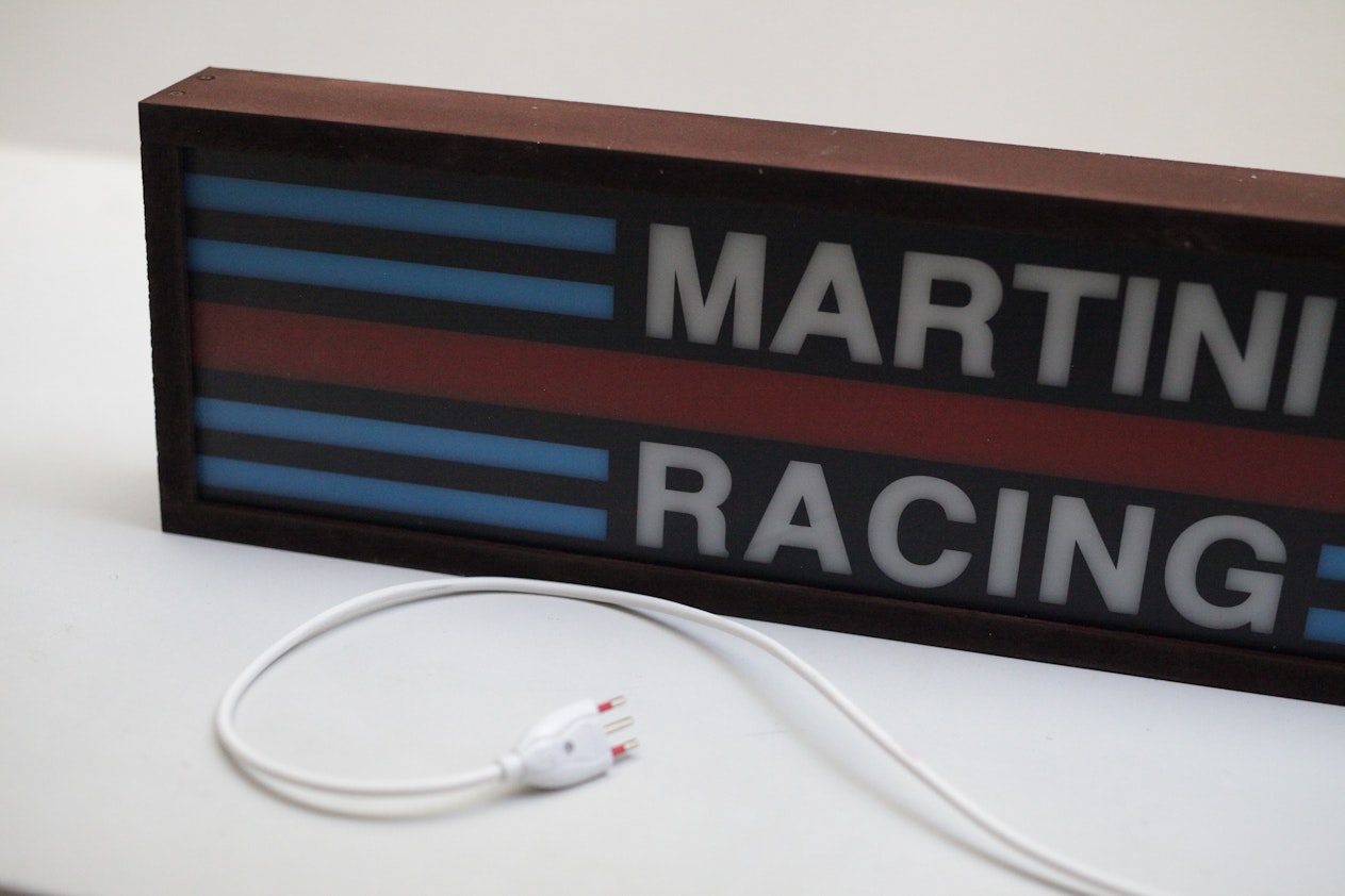 MARTINI RACING ILLUMINATED SIGN for sale by auction in Florence, Italy