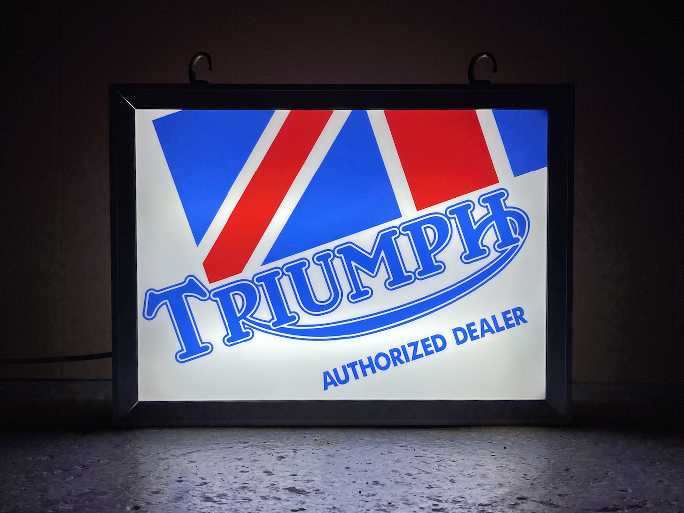 TRIUMPH DOUBLE SIDED ILLUMINATED DEALERSHIP SIGN