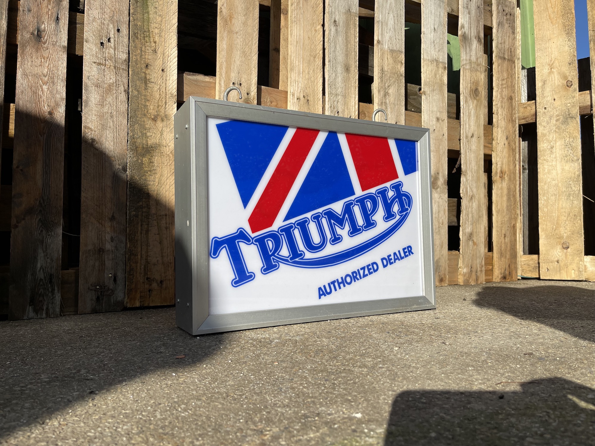 TRIUMPH DOUBLE SIDED ILLUMINATED DEALERSHIP SIGN