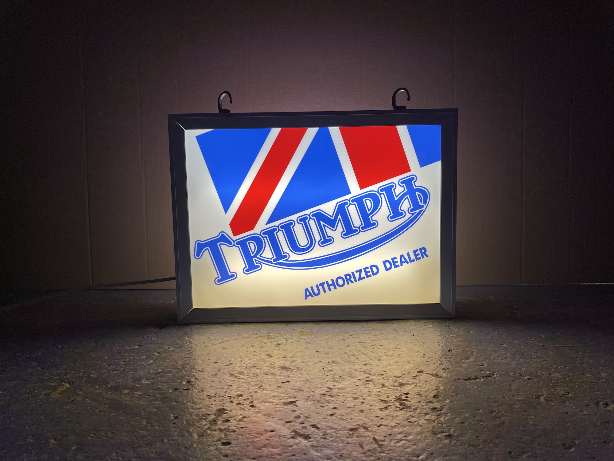 TRIUMPH DOUBLE SIDED ILLUMINATED DEALERSHIP SIGN