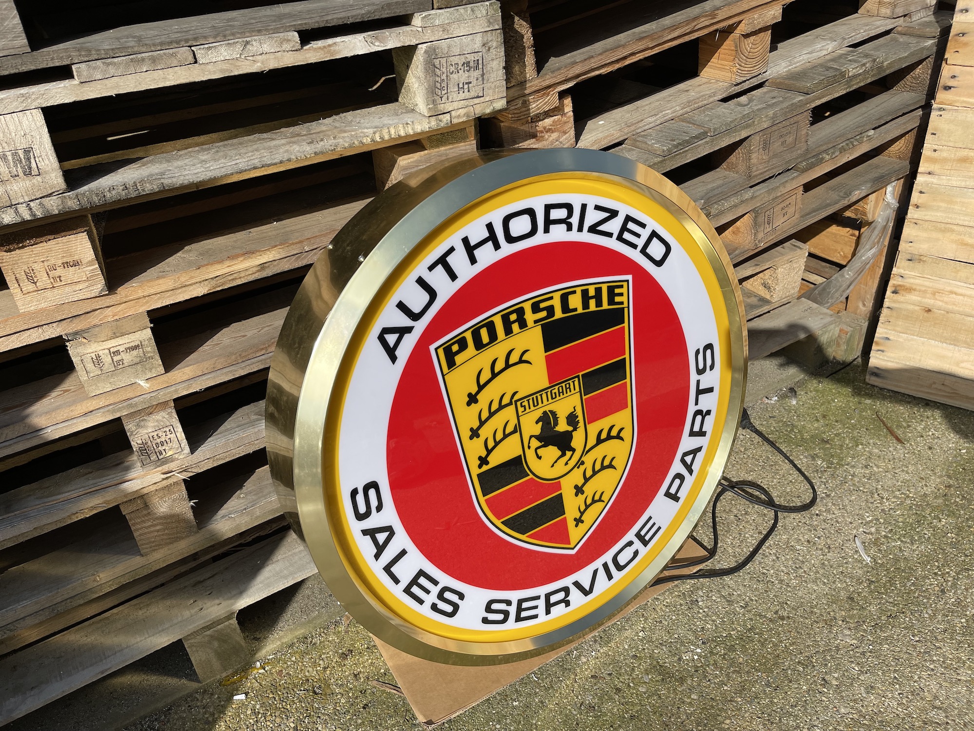PORSCHE 'SALES SERVICE PARTS' ILLUMINATED SIGN