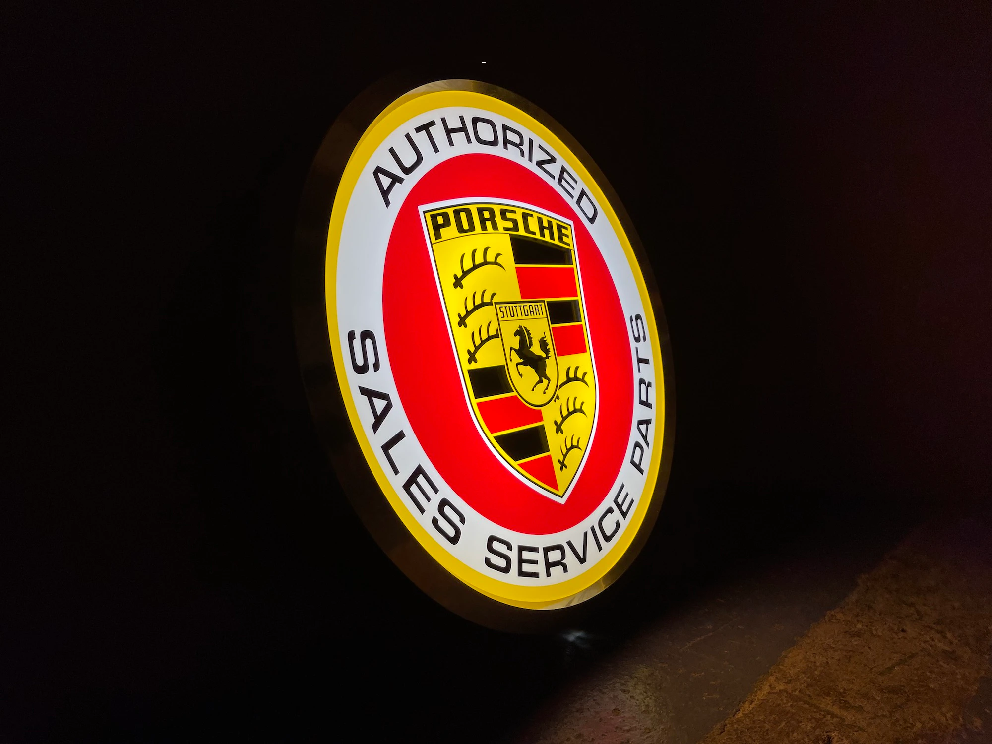 PORSCHE 'SALES SERVICE PARTS' ILLUMINATED SIGN