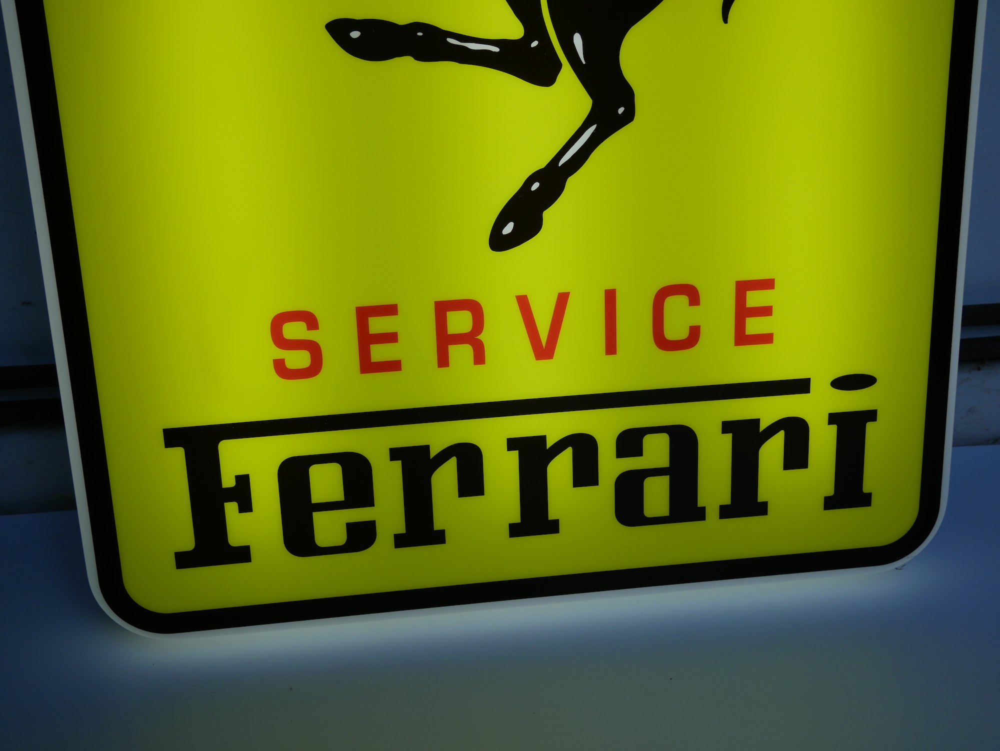 FERRARI ILLUMINATED SERVICE SIGN