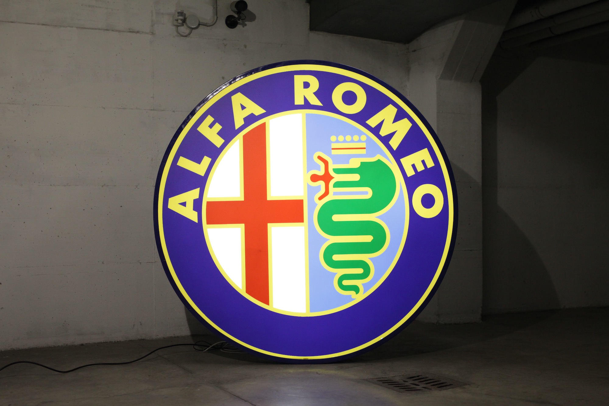 LARGE ALFA ROMEO ILLUMINATED SIGN