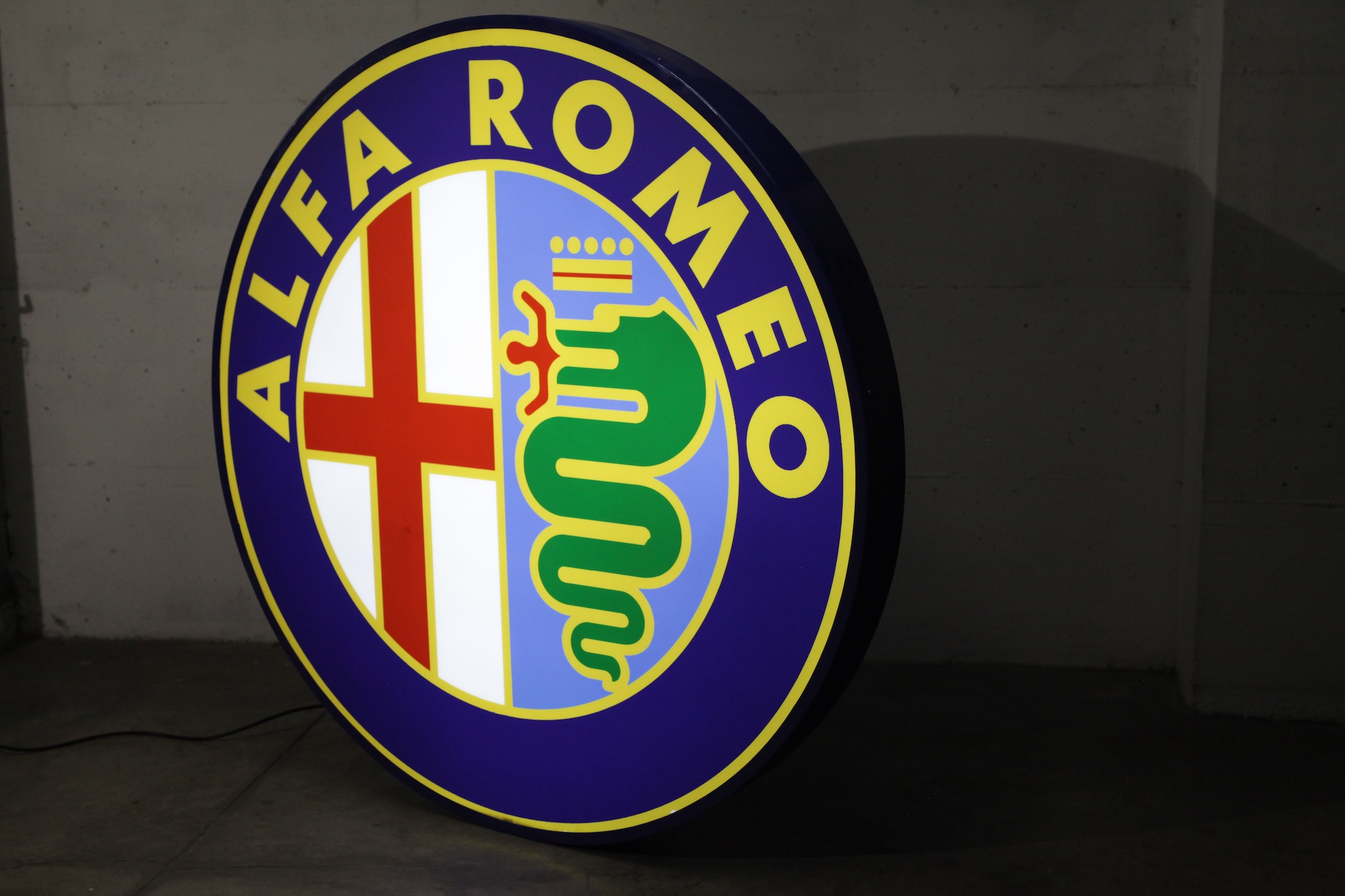 LARGE ALFA ROMEO ILLUMINATED SIGN