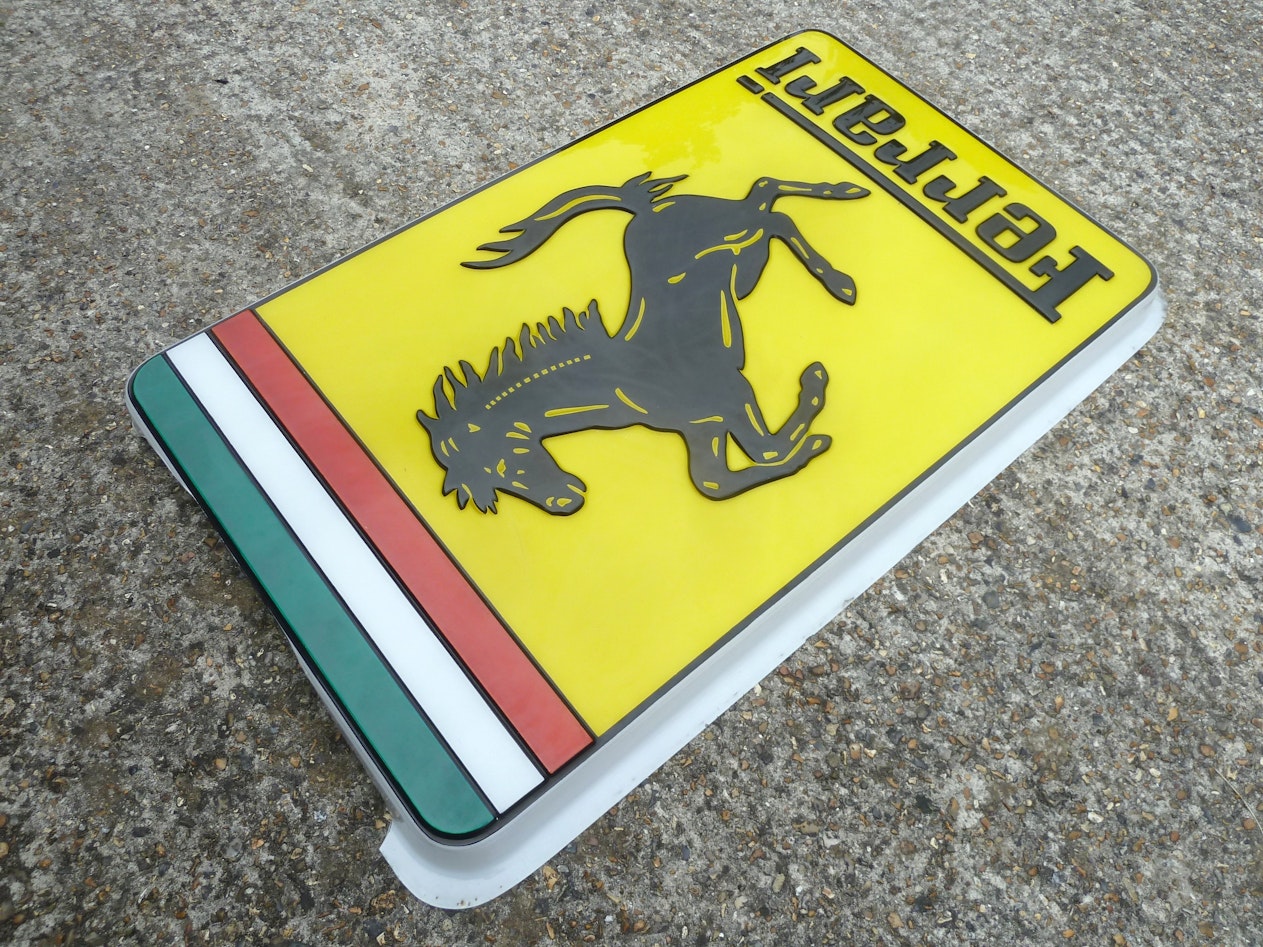 LARGE FERRARI SIGN - EX-MARANELLO EGHAM TOWER GARAGE