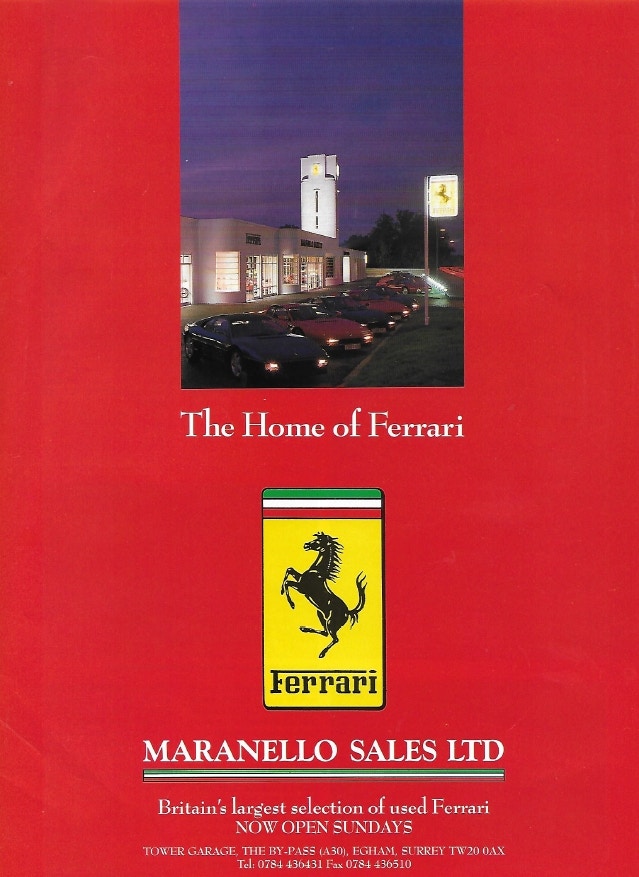 LARGE FERRARI SIGN - EX-MARANELLO EGHAM TOWER GARAGE