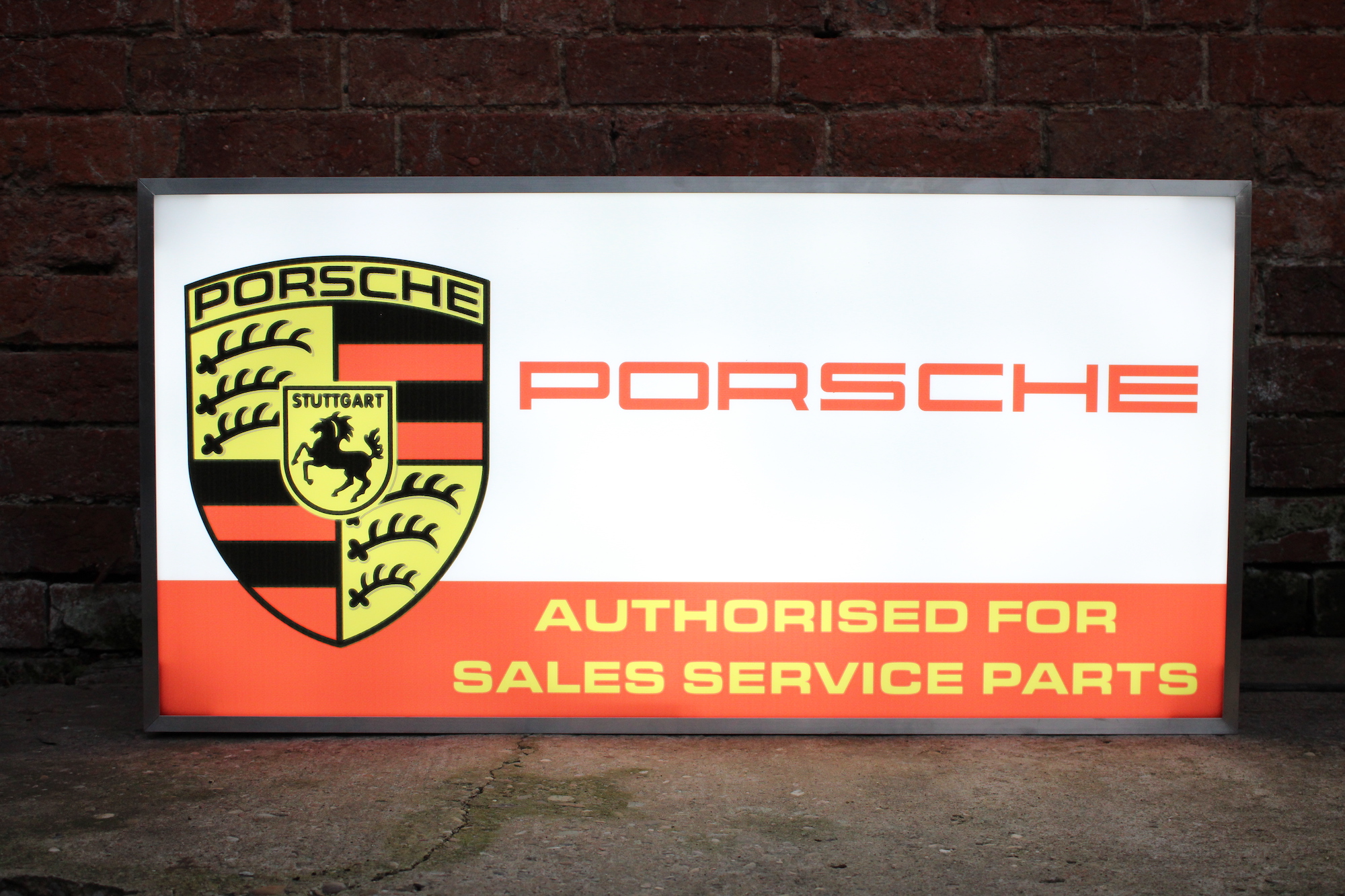 PORSCHE 'SALES SERVICE PARTS' ILLUMINATED SIGN