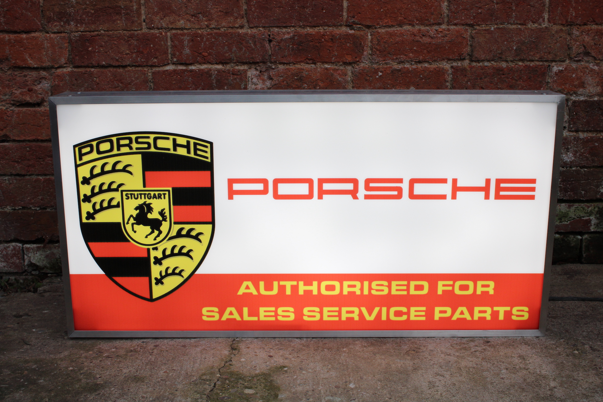 PORSCHE 'SALES SERVICE PARTS' ILLUMINATED SIGN