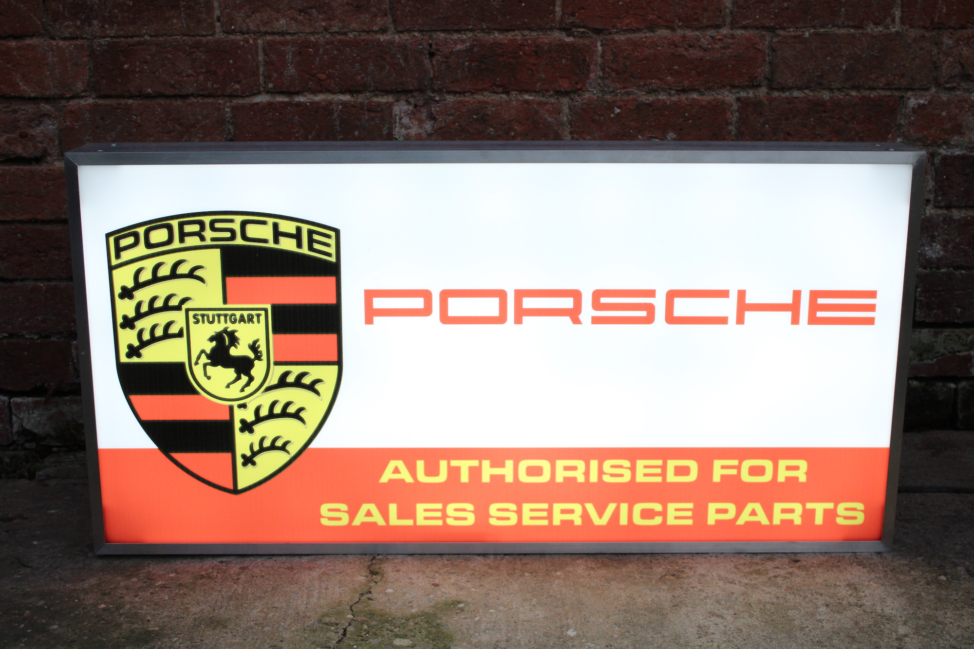 PORSCHE 'SALES SERVICE PARTS' ILLUMINATED SIGN