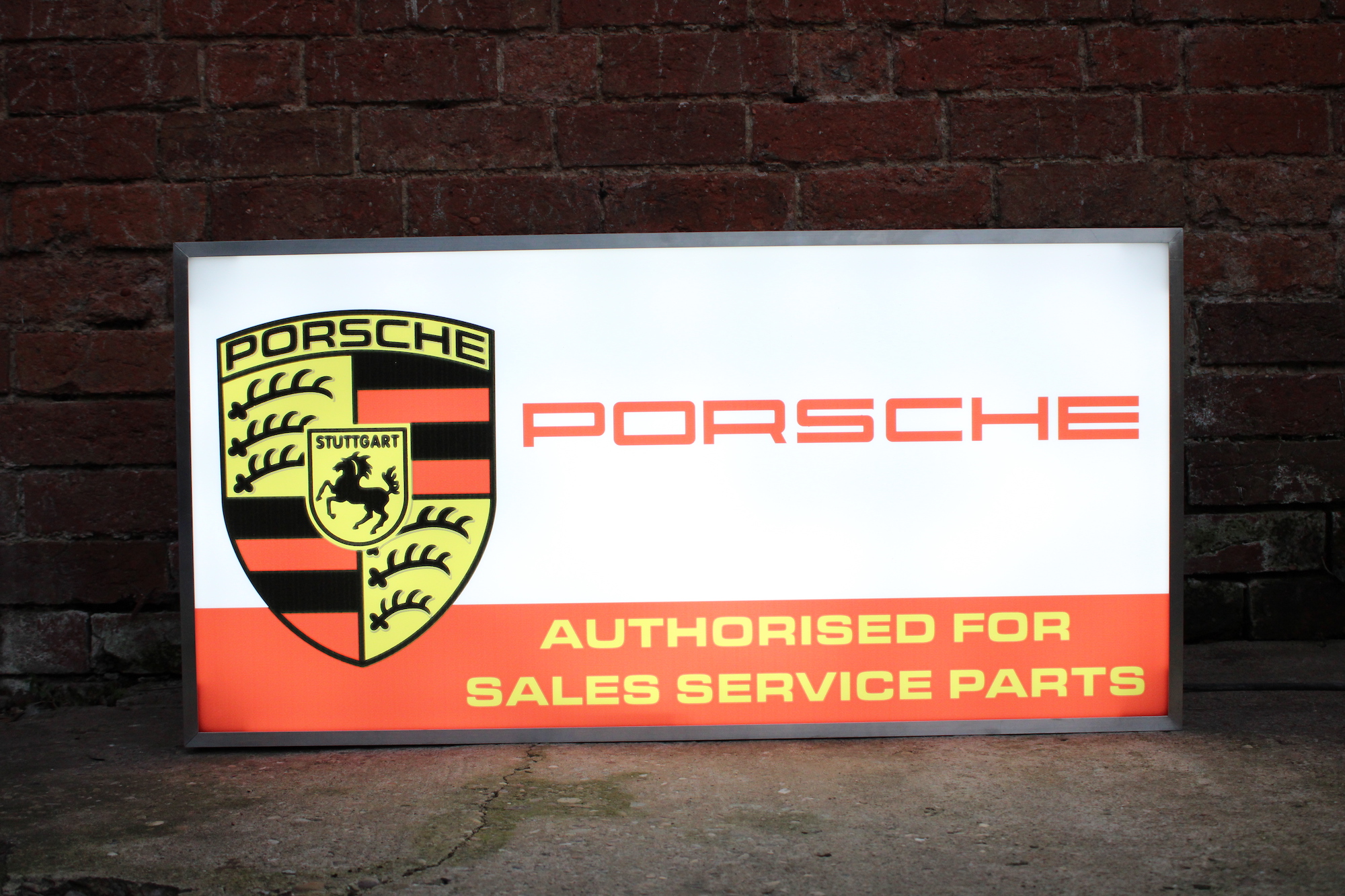 PORSCHE 'SALES SERVICE PARTS' ILLUMINATED SIGN