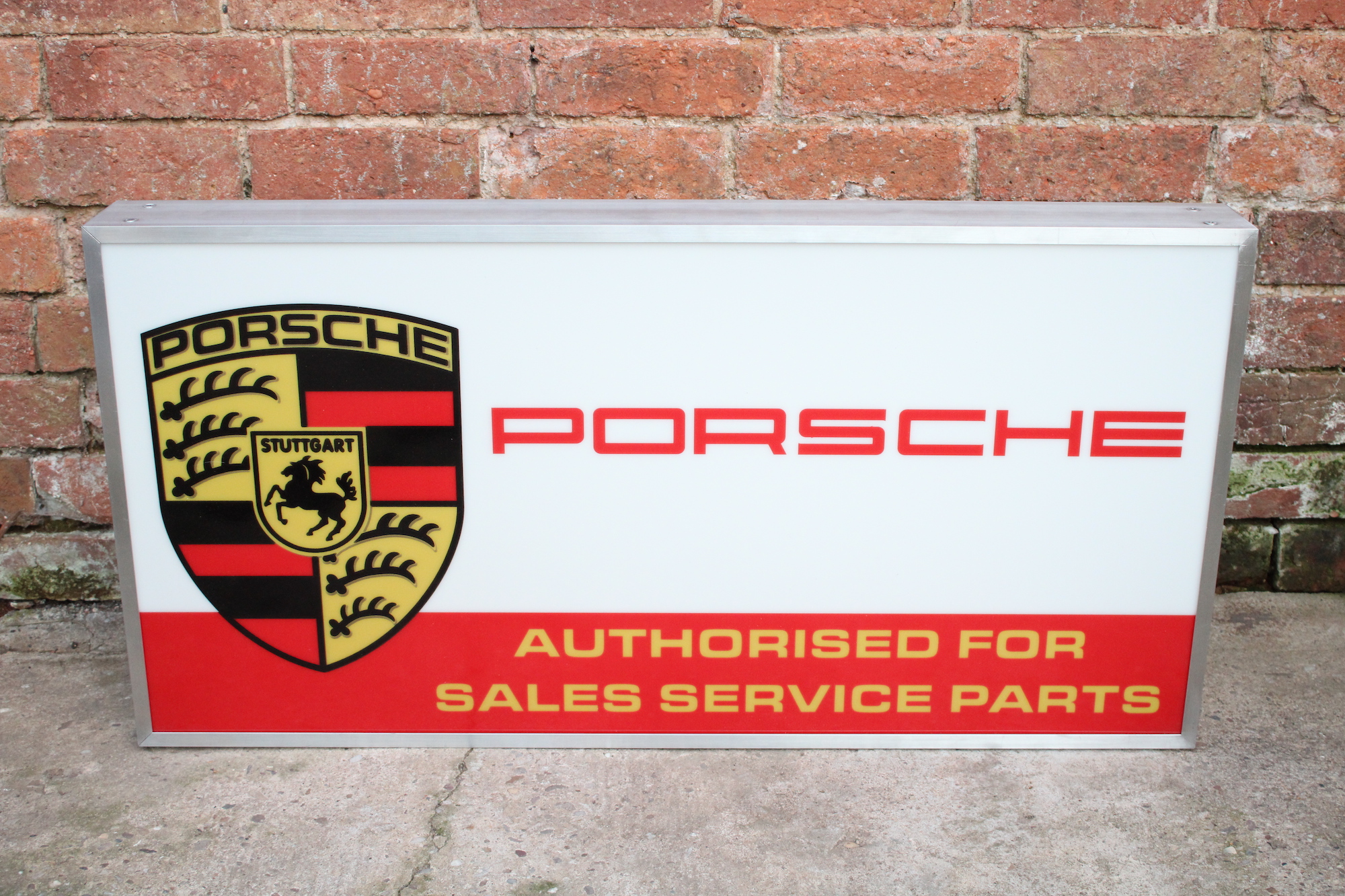 PORSCHE 'SALES SERVICE PARTS' ILLUMINATED SIGN