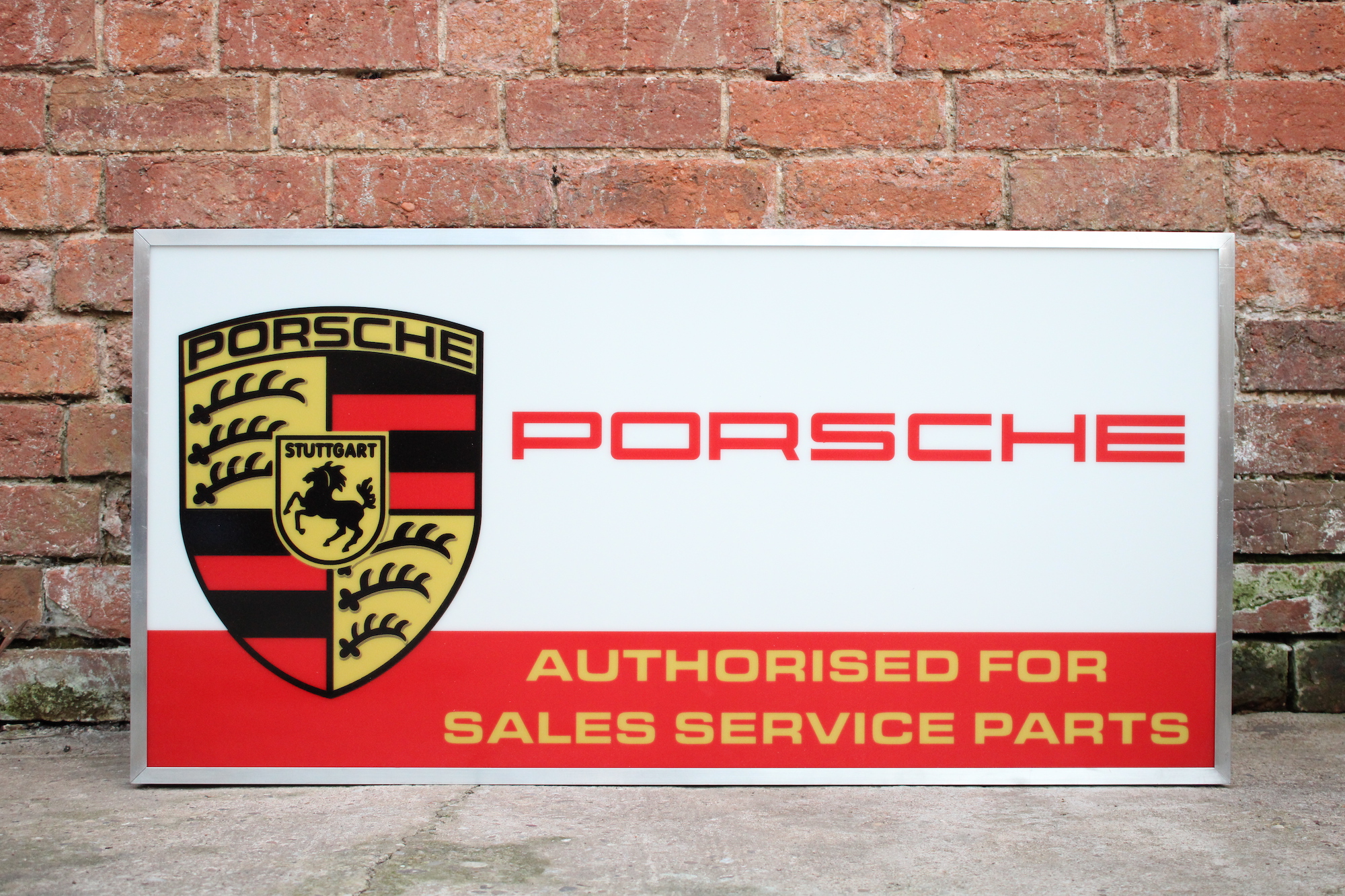 PORSCHE 'SALES SERVICE PARTS' ILLUMINATED SIGN