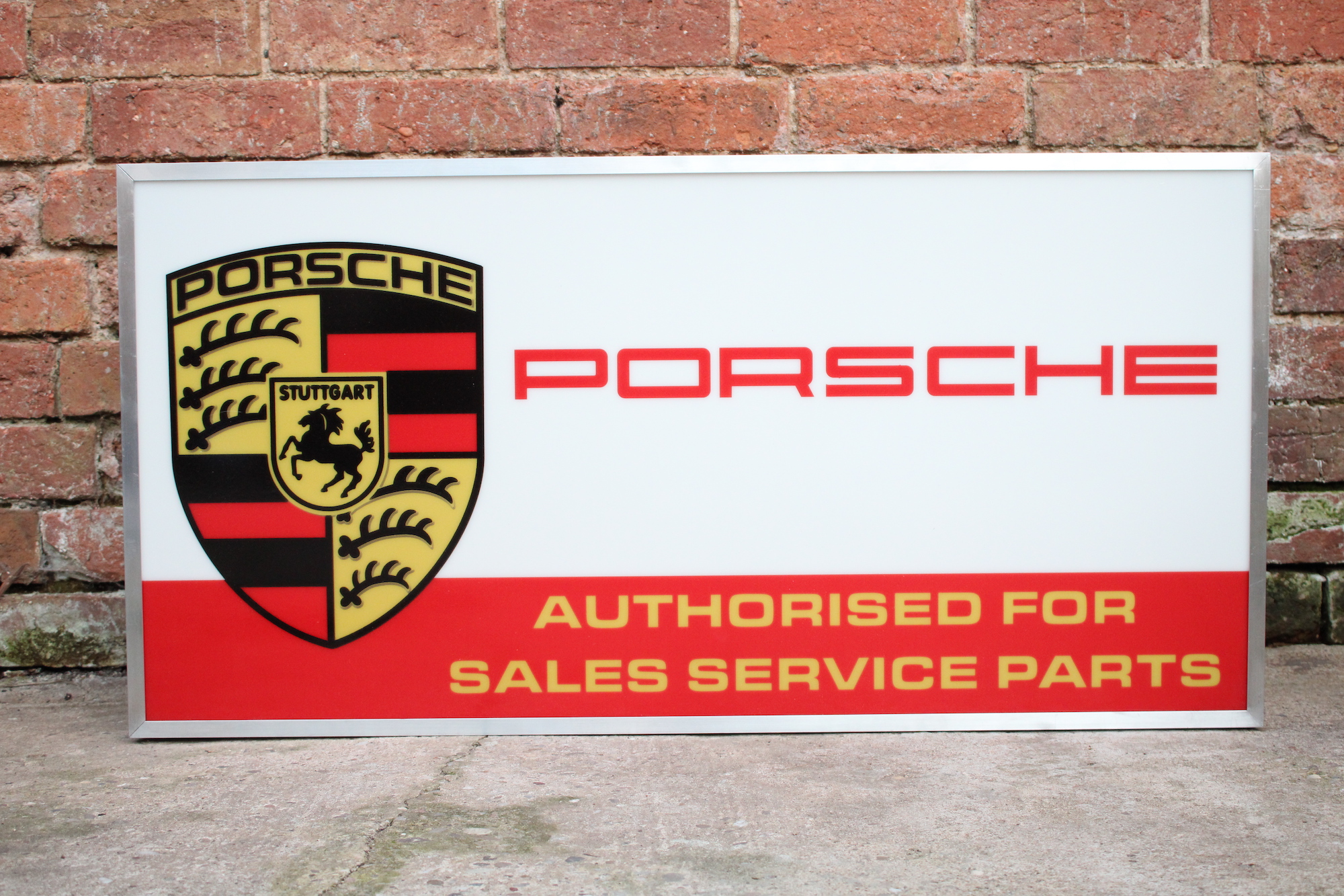 PORSCHE 'SALES SERVICE PARTS' ILLUMINATED SIGN