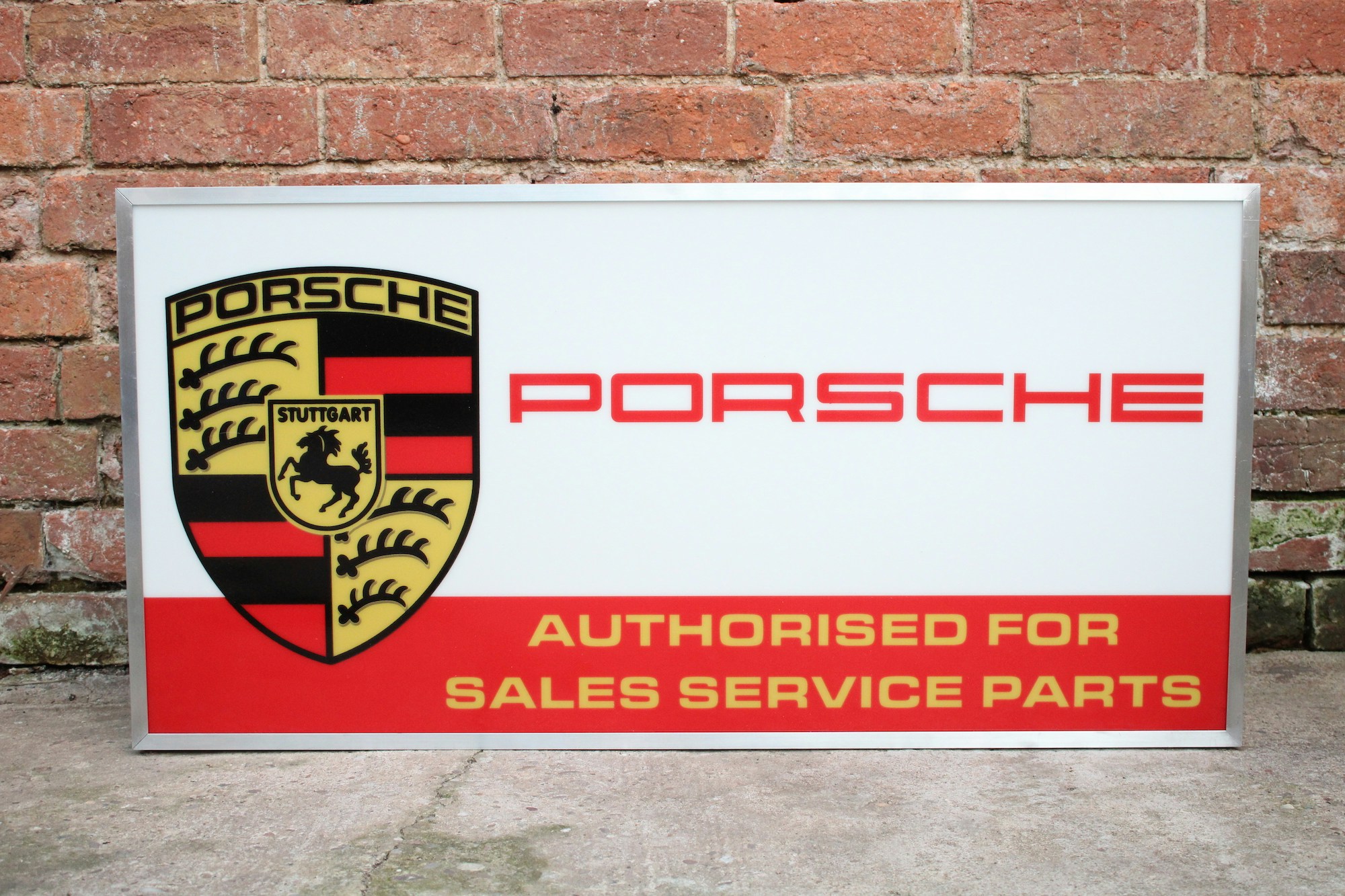 PORSCHE 'SALES SERVICE PARTS' ILLUMINATED SIGN