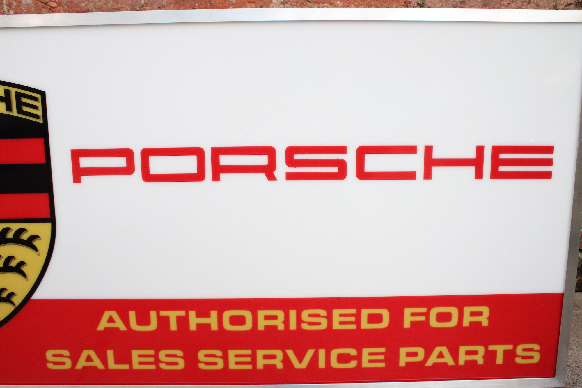 PORSCHE 'SALES SERVICE PARTS' ILLUMINATED SIGN