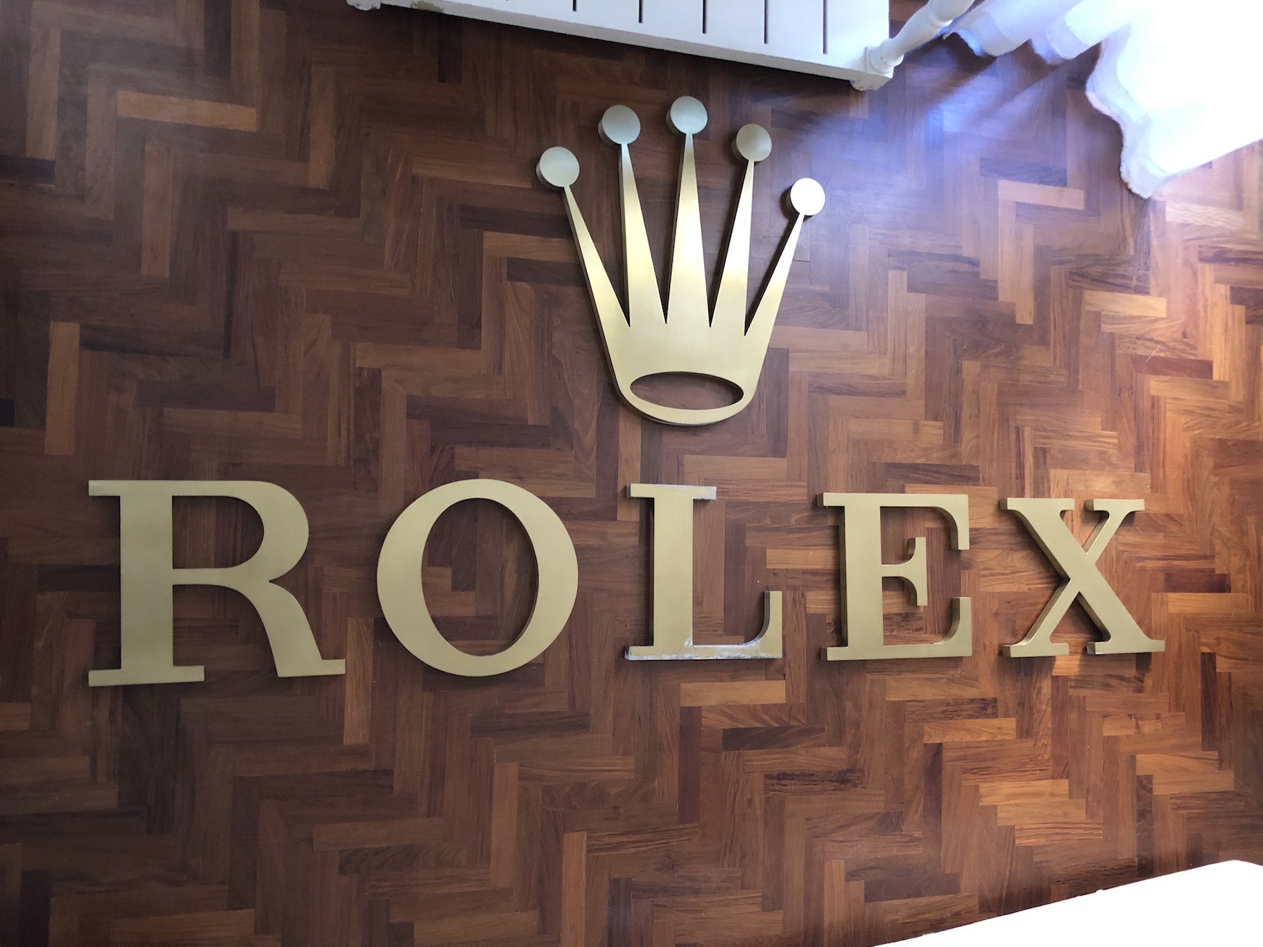 ROLEX BRASS SIGN