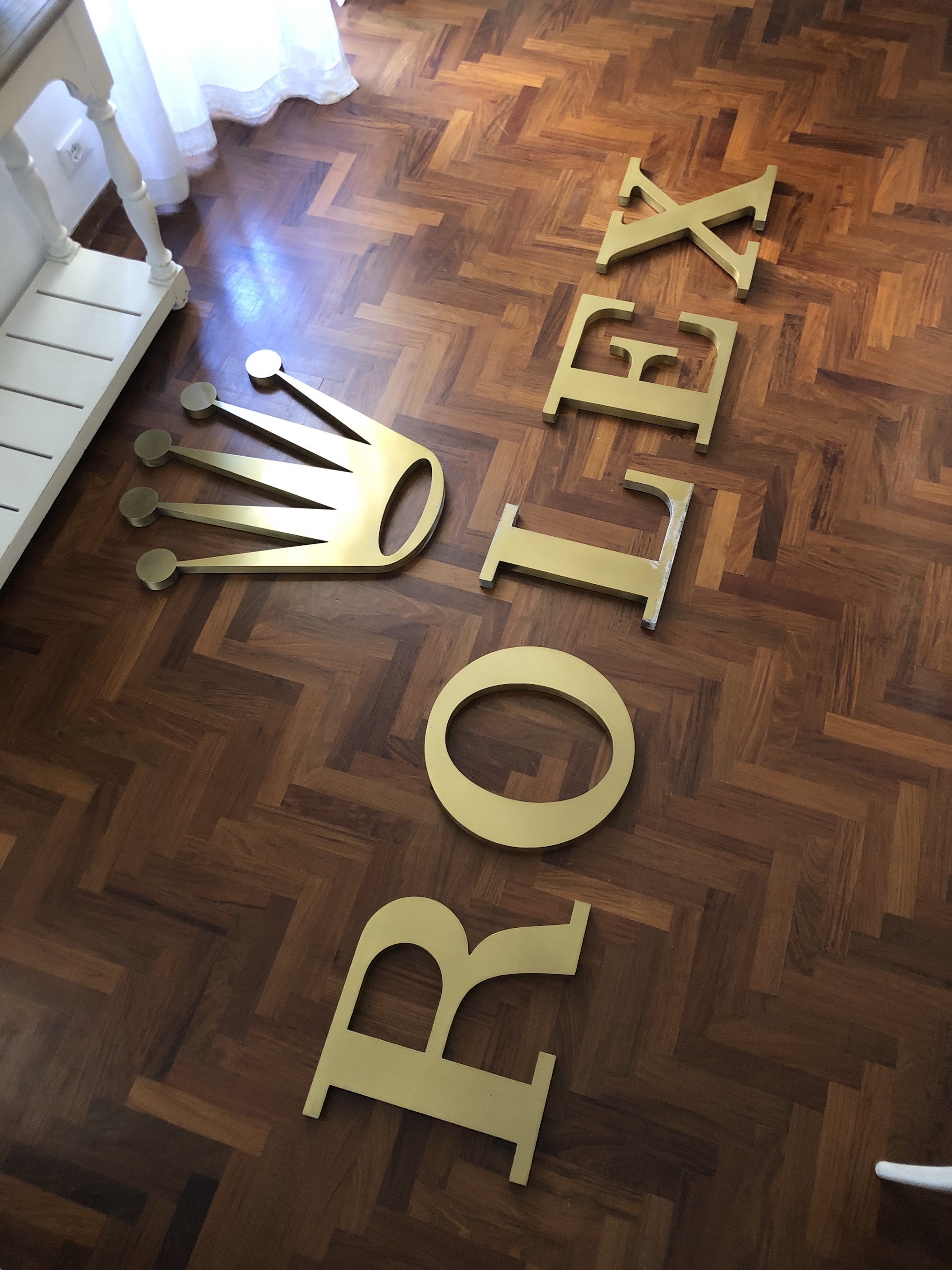 ROLEX BRASS SIGN