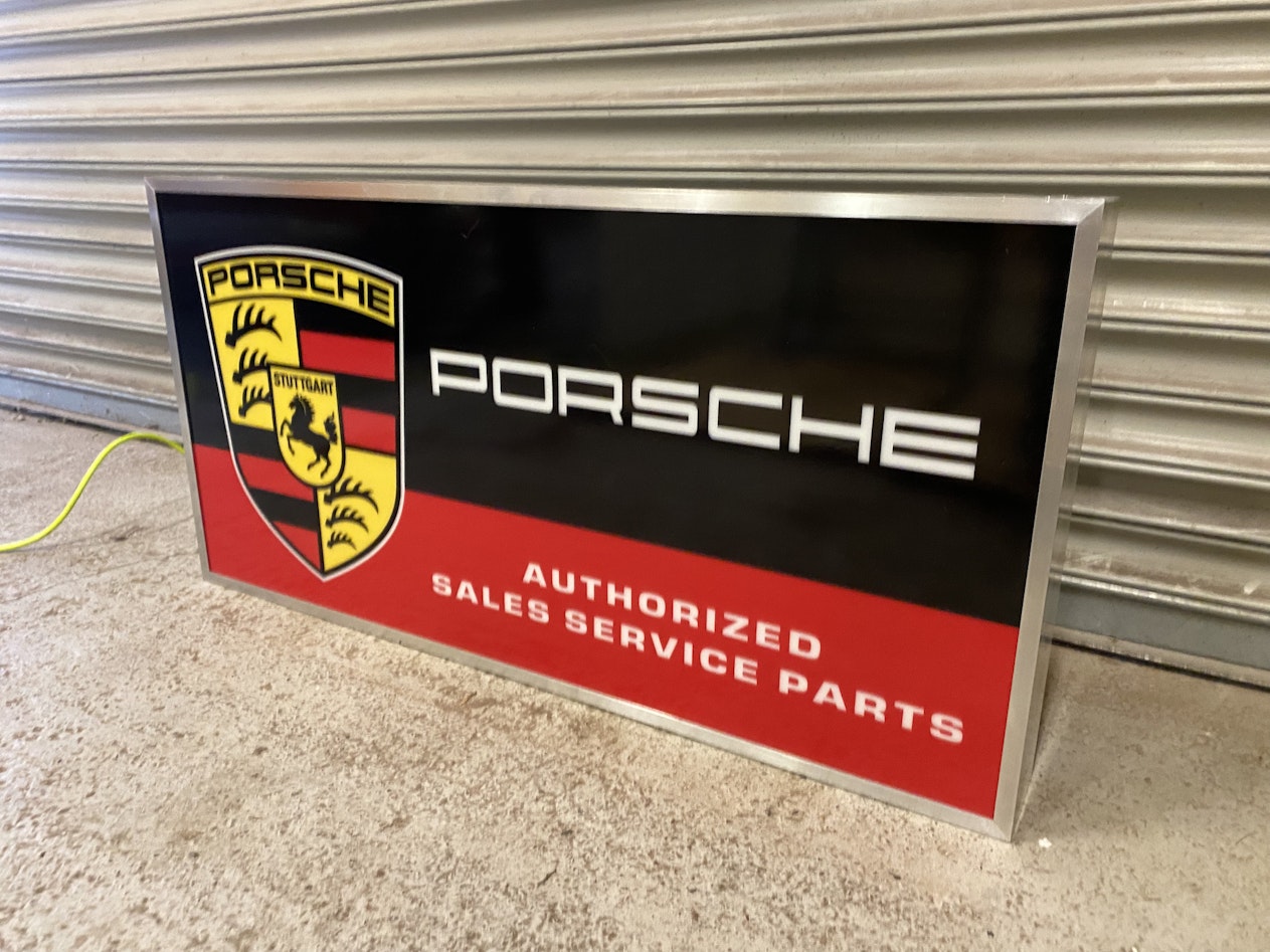 PORSCHE 'SALES SERVICE PARTS' ILLUMINATED SIGN