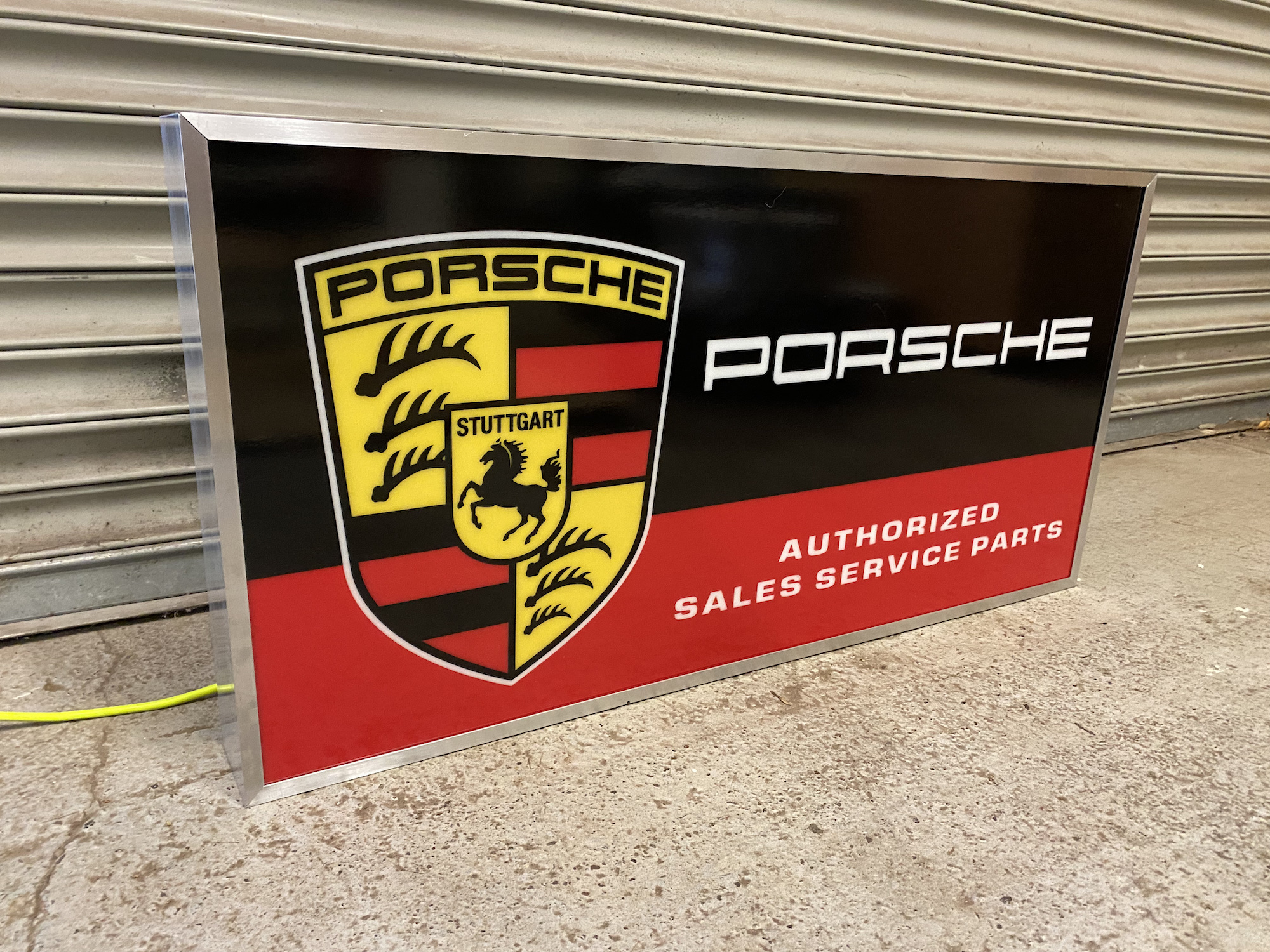 PORSCHE 'SALES SERVICE PARTS' ILLUMINATED SIGN