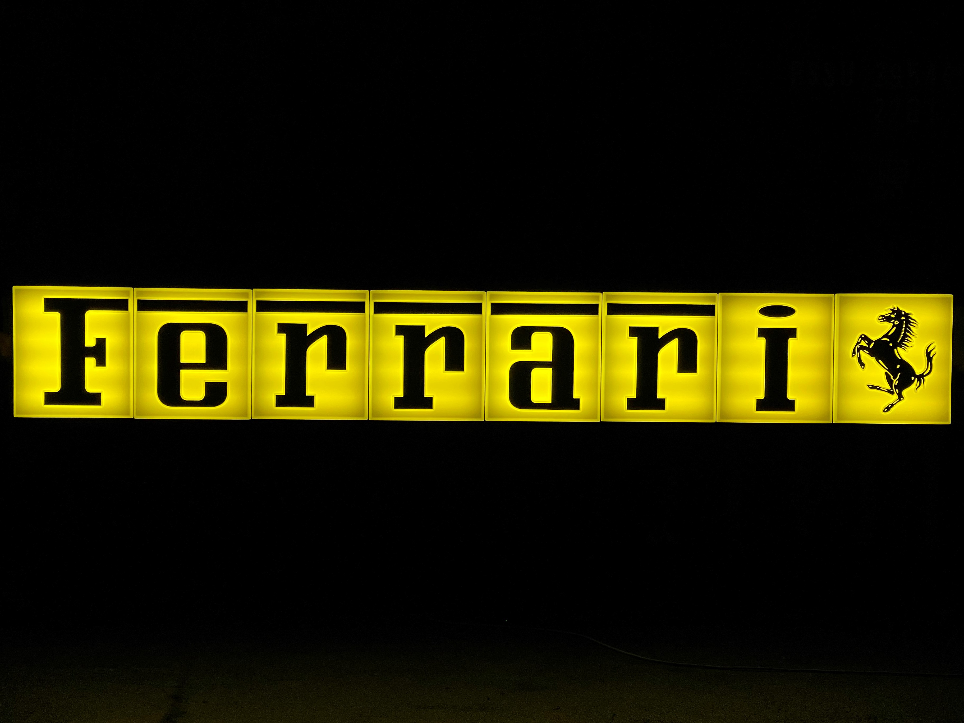 LARGE FERRARI ILLUMINATED SIGN