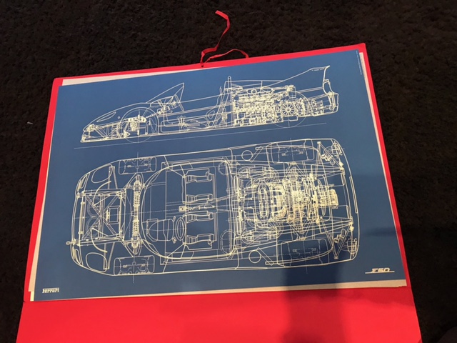 FERRARI F50 BLUEPRINT AND ARTWORK