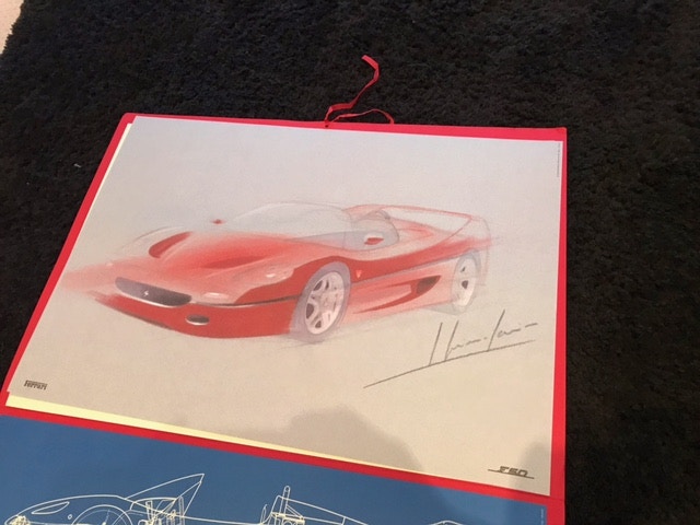 FERRARI F50 BLUEPRINT AND ARTWORK