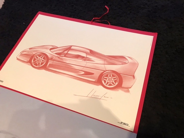 FERRARI F50 BLUEPRINT AND ARTWORK
