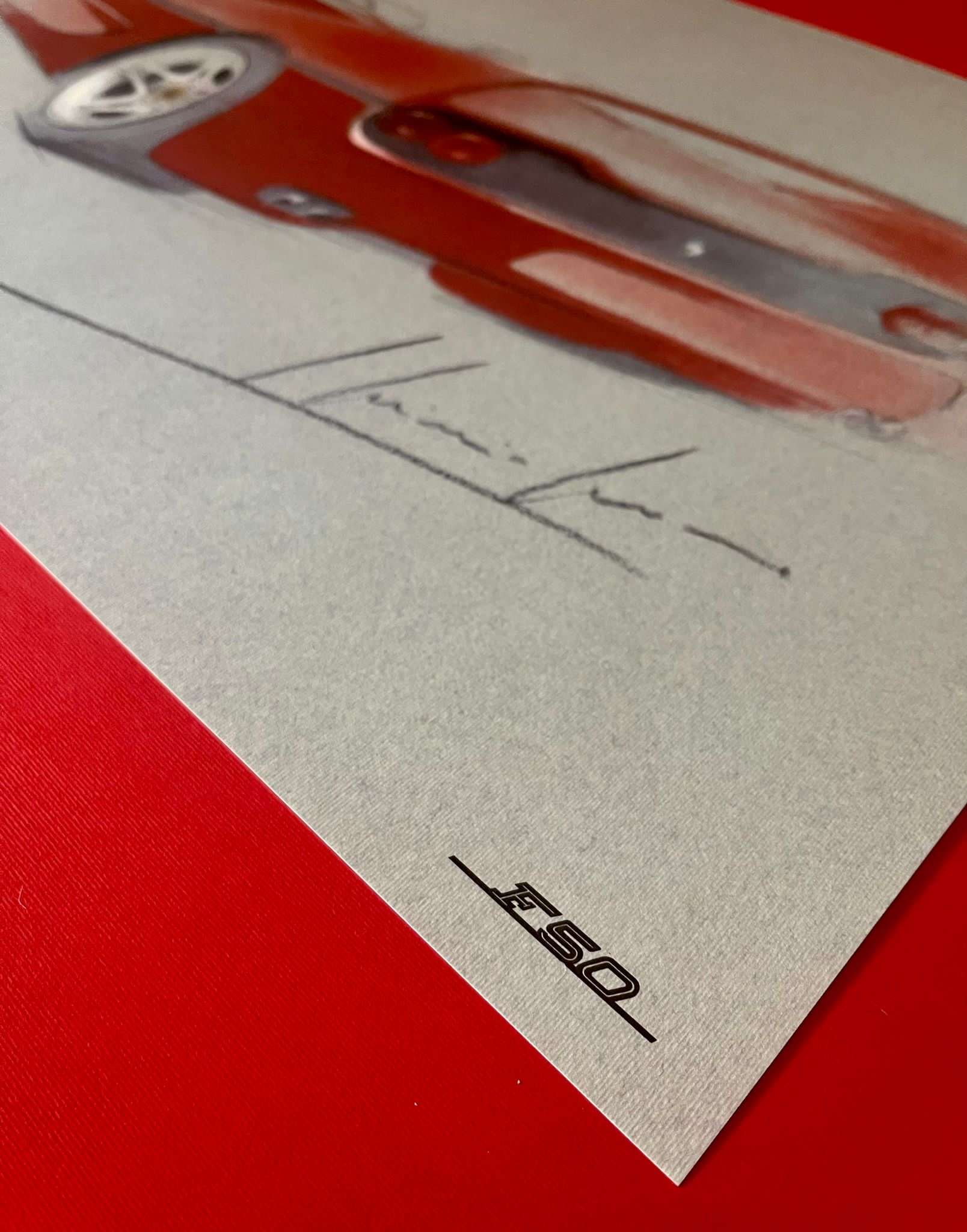 FERRARI F50 BLUEPRINT AND ARTWORK