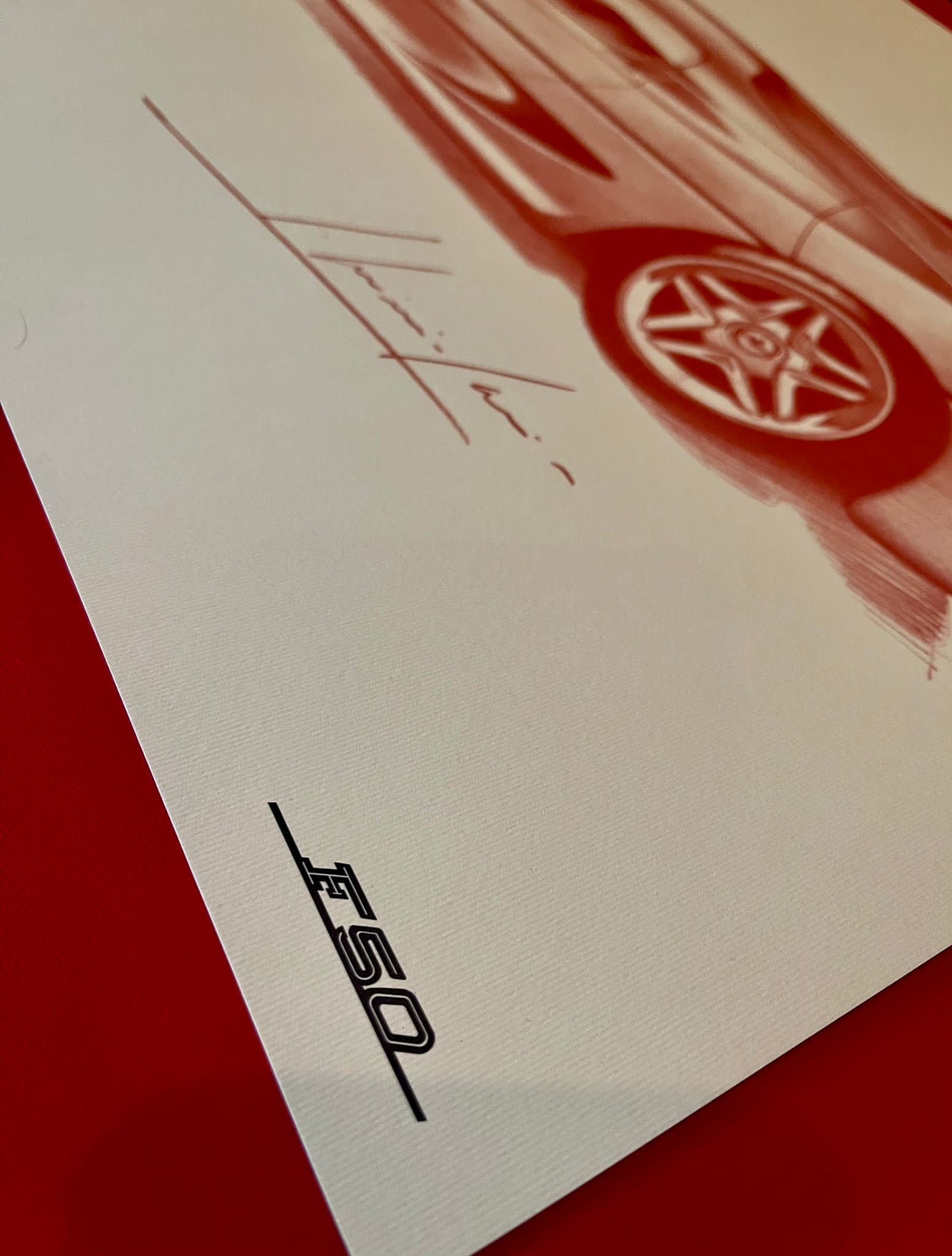 FERRARI F50 BLUEPRINT AND ARTWORK