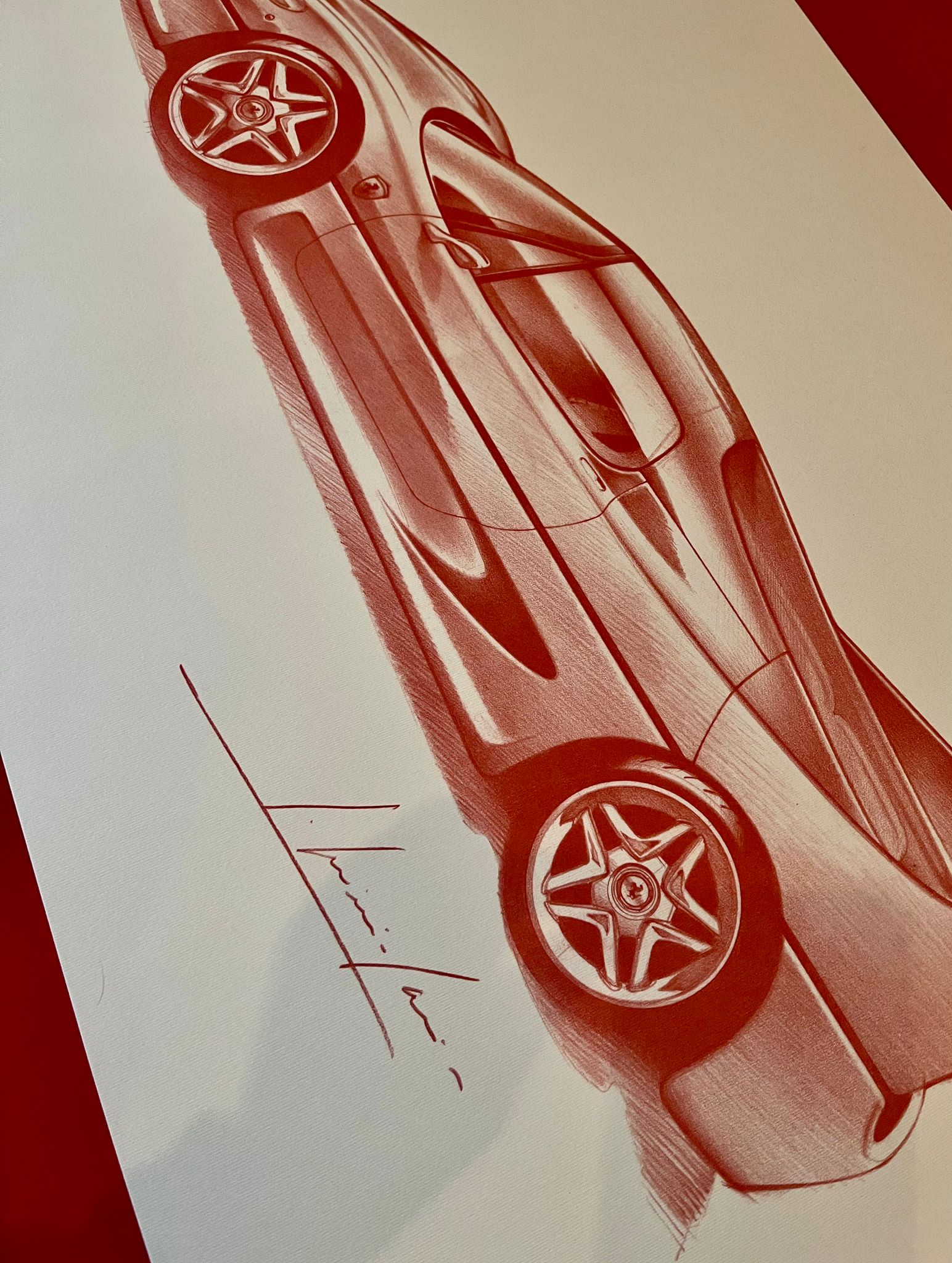 FERRARI F50 BLUEPRINT AND ARTWORK