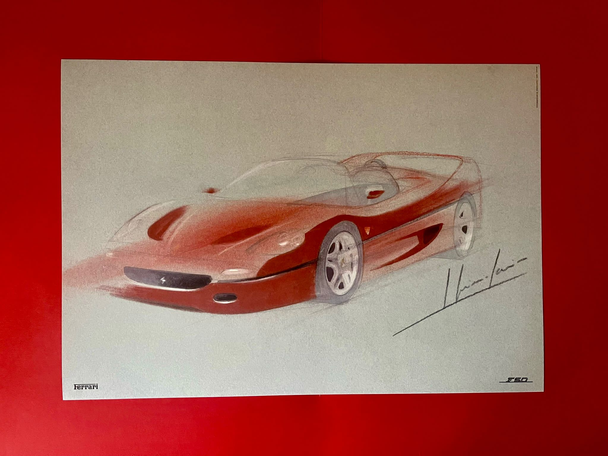FERRARI F50 BLUEPRINT AND ARTWORK