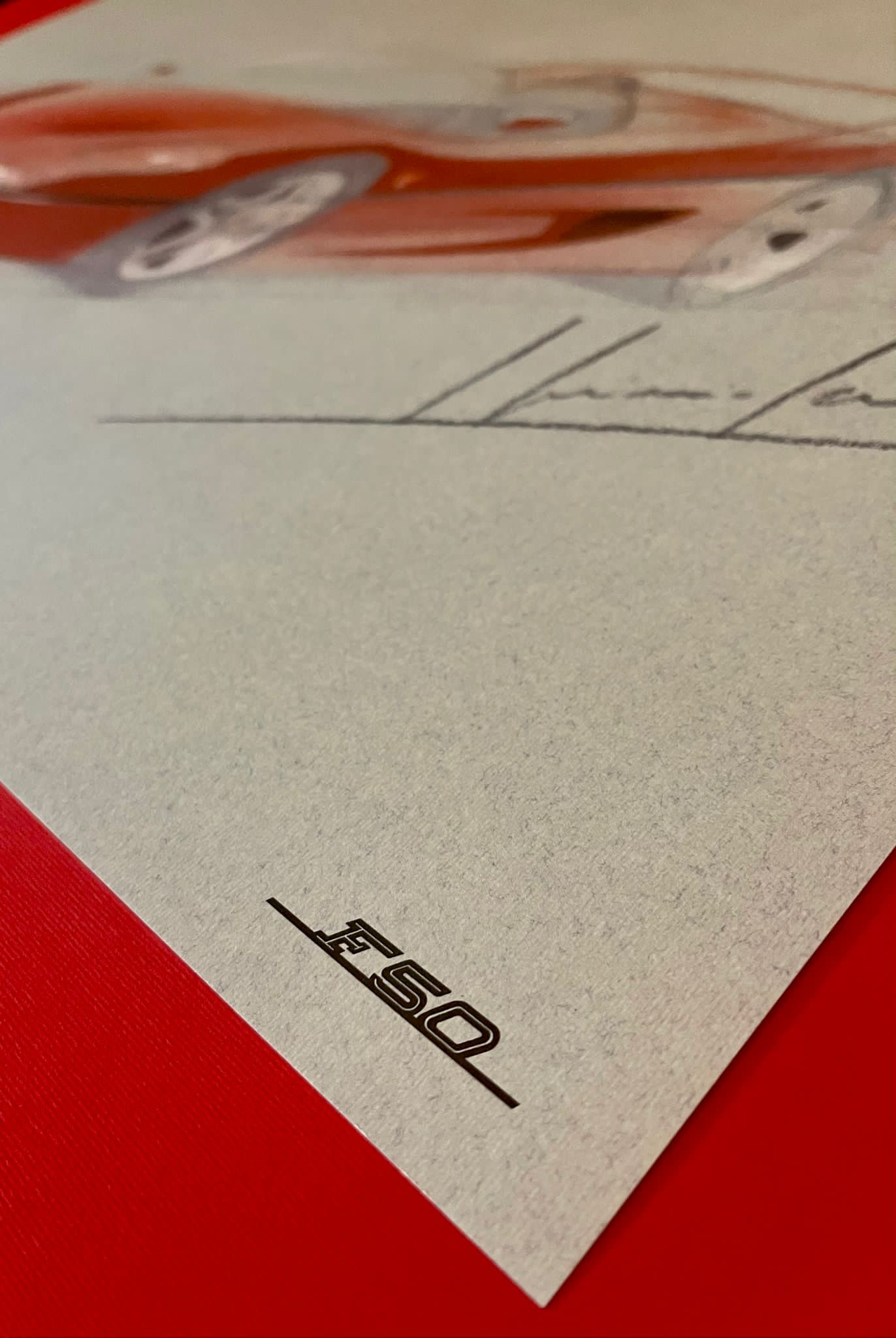 FERRARI F50 BLUEPRINT AND ARTWORK