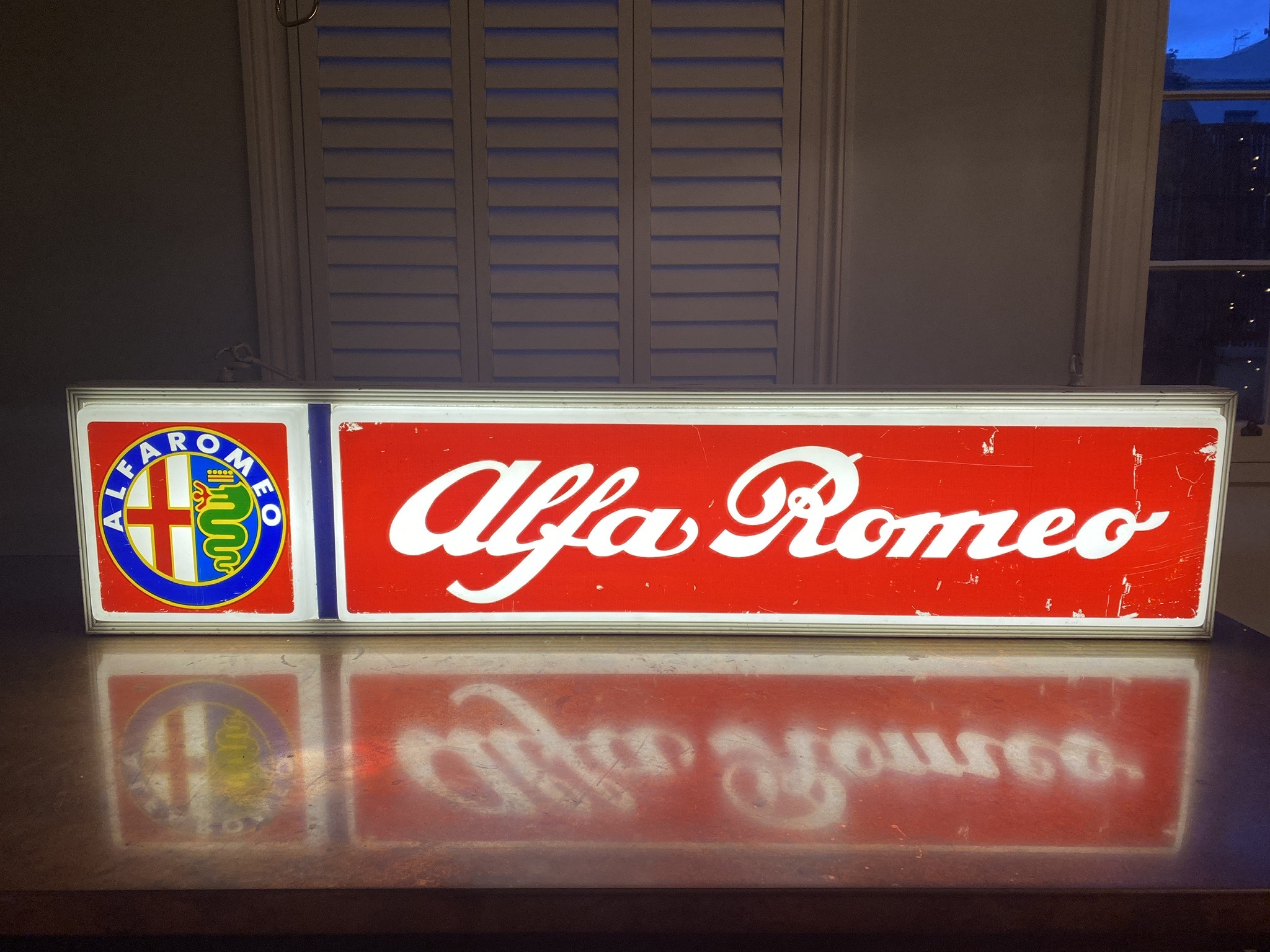 ALFA ROMEO ILLUMINATED DEALERSHIP SIGN