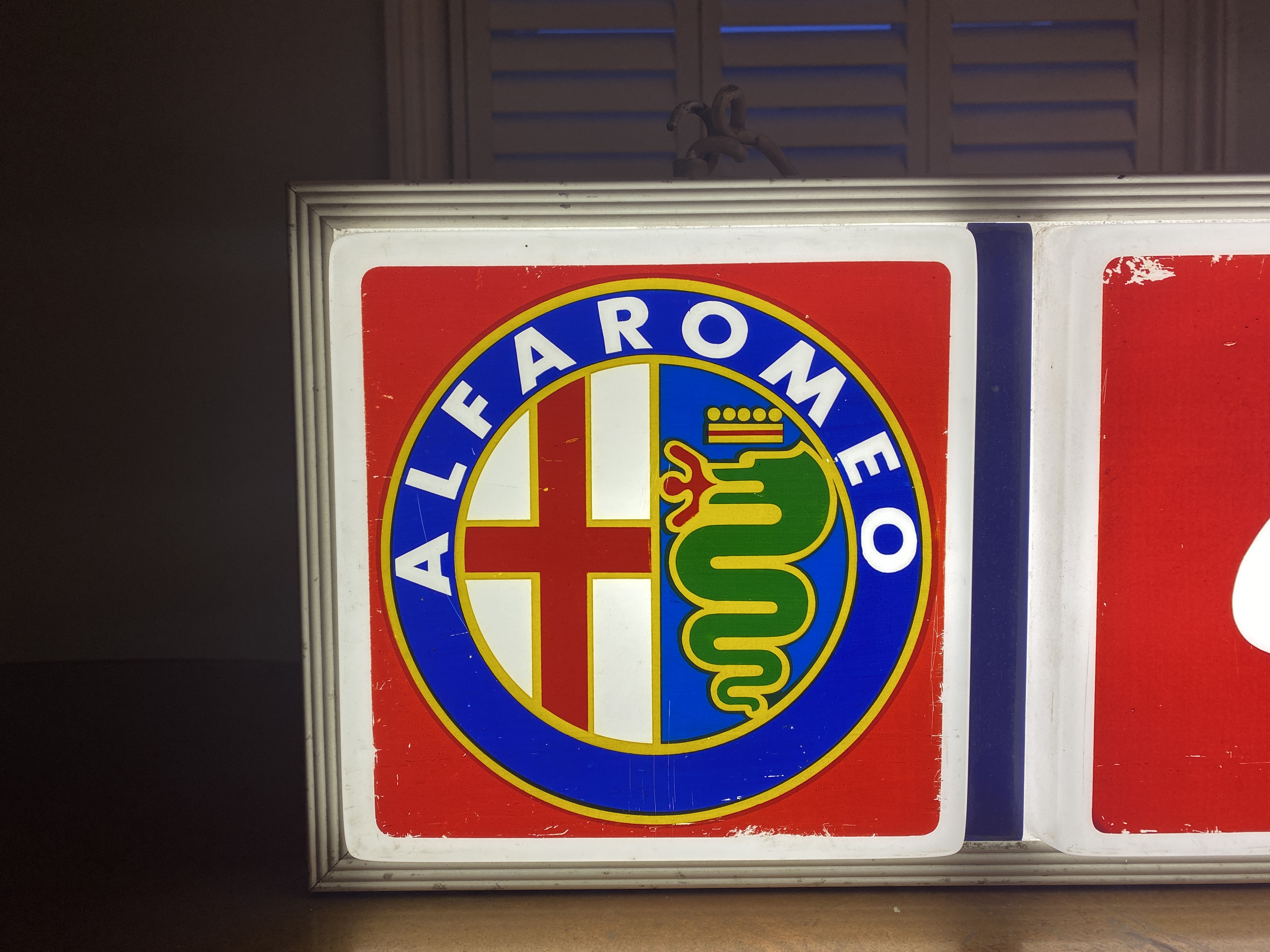 ALFA ROMEO ILLUMINATED DEALERSHIP SIGN