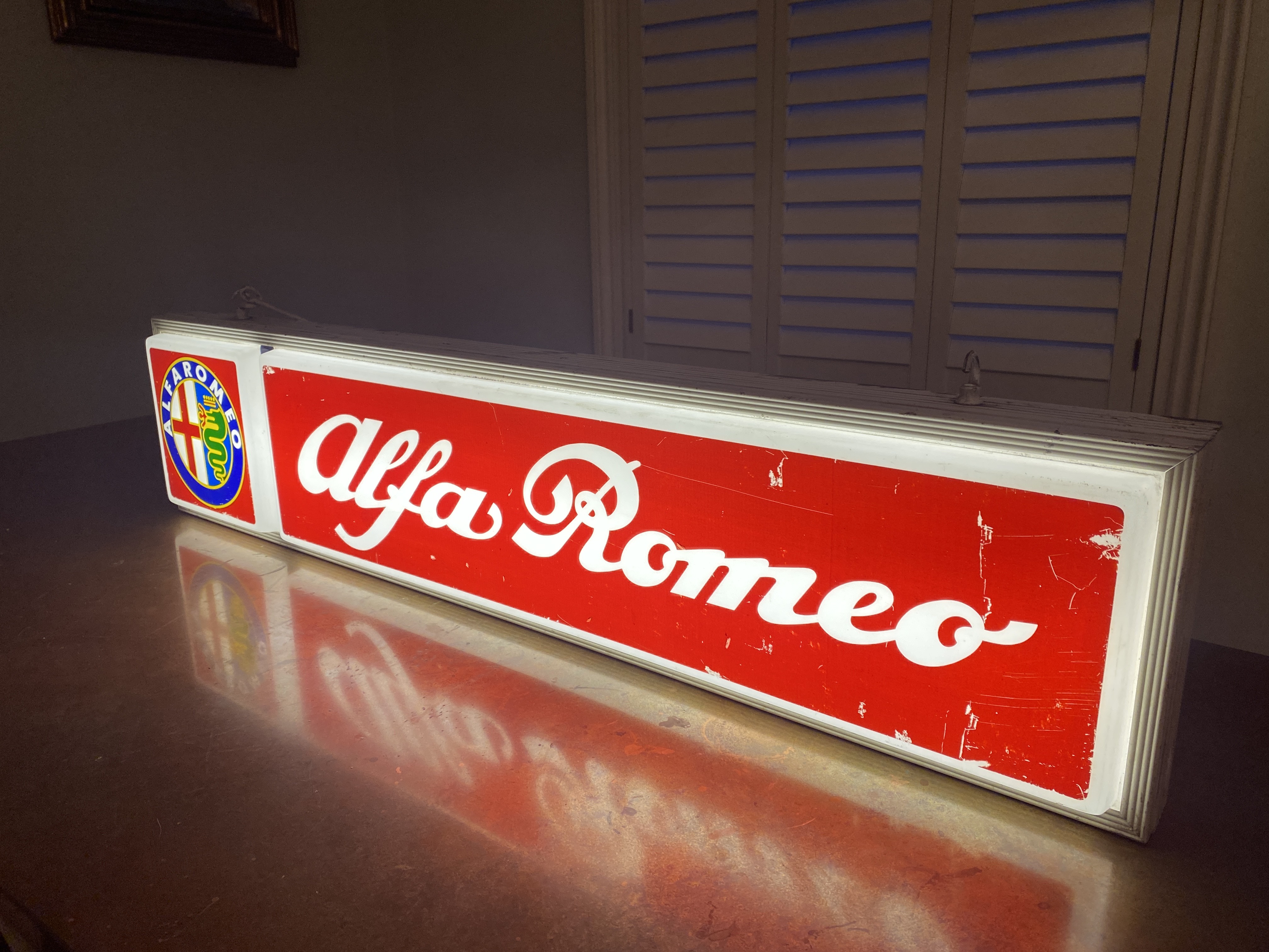 ALFA ROMEO ILLUMINATED DEALERSHIP SIGN