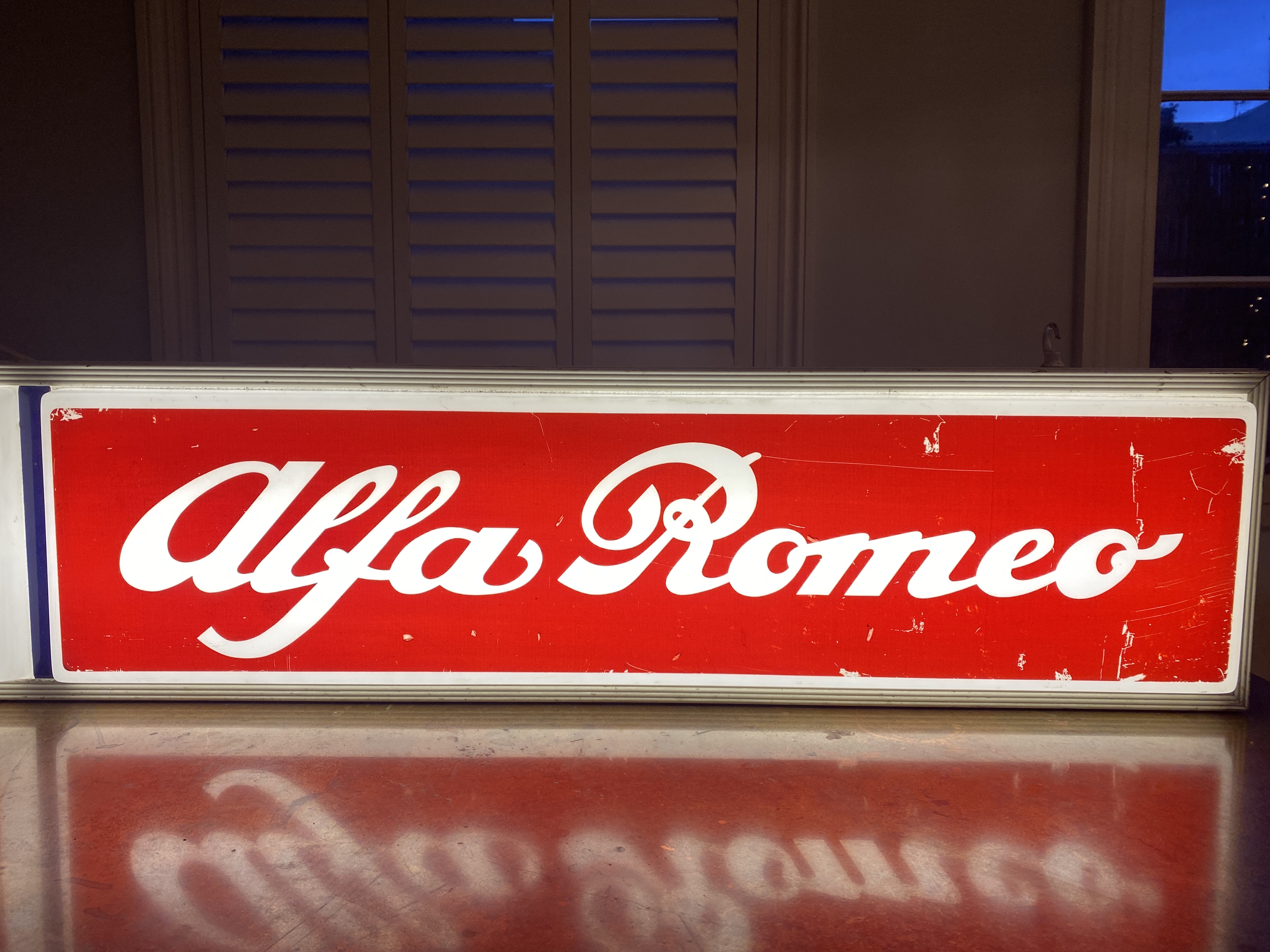 ALFA ROMEO ILLUMINATED DEALERSHIP SIGN