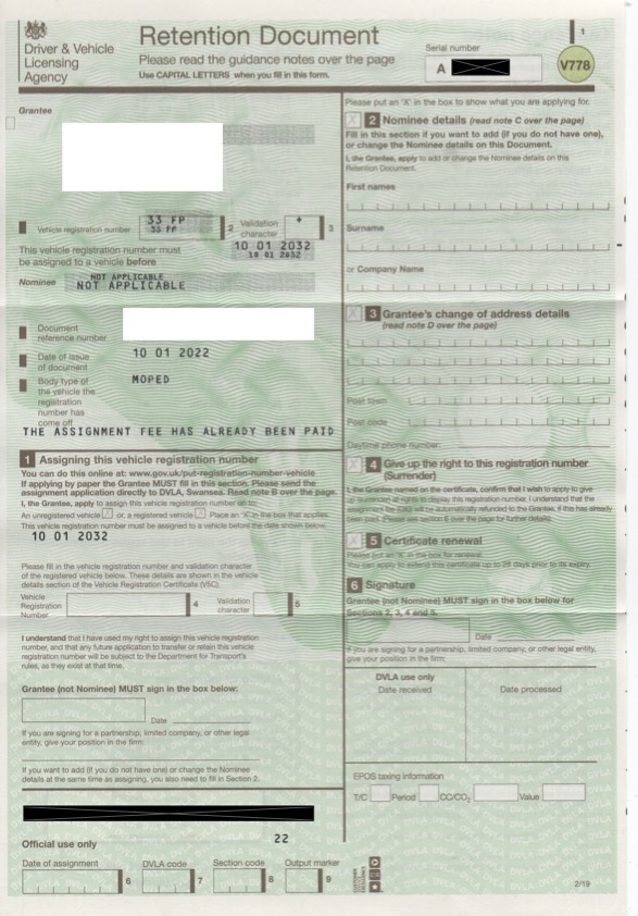 '33 FP' - NUMBER PLATE for sale by auction in , United Kingdom