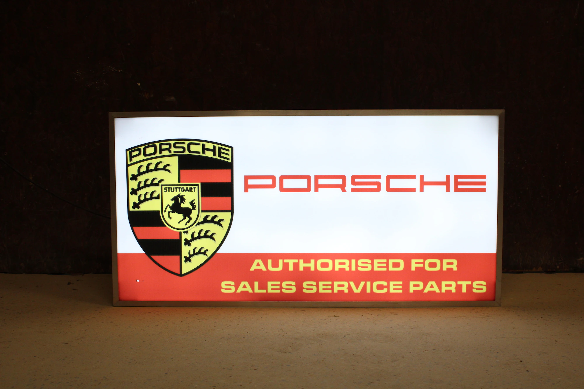 PORSCHE 'SALES SERVICE PARTS' ILLUMINATED SIGN for sale by auction in ...
