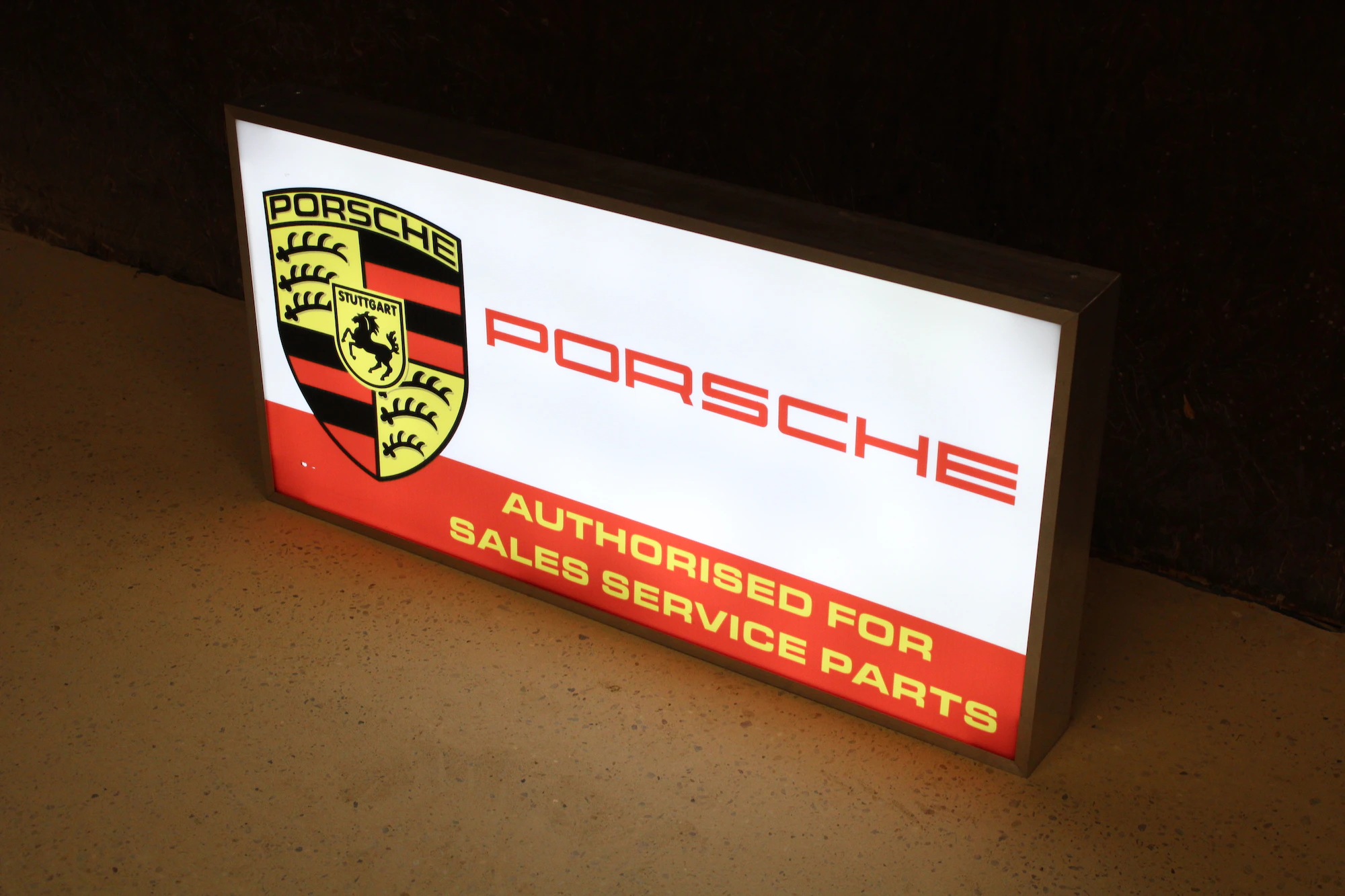 PORSCHE 'SALES SERVICE PARTS' ILLUMINATED SIGN