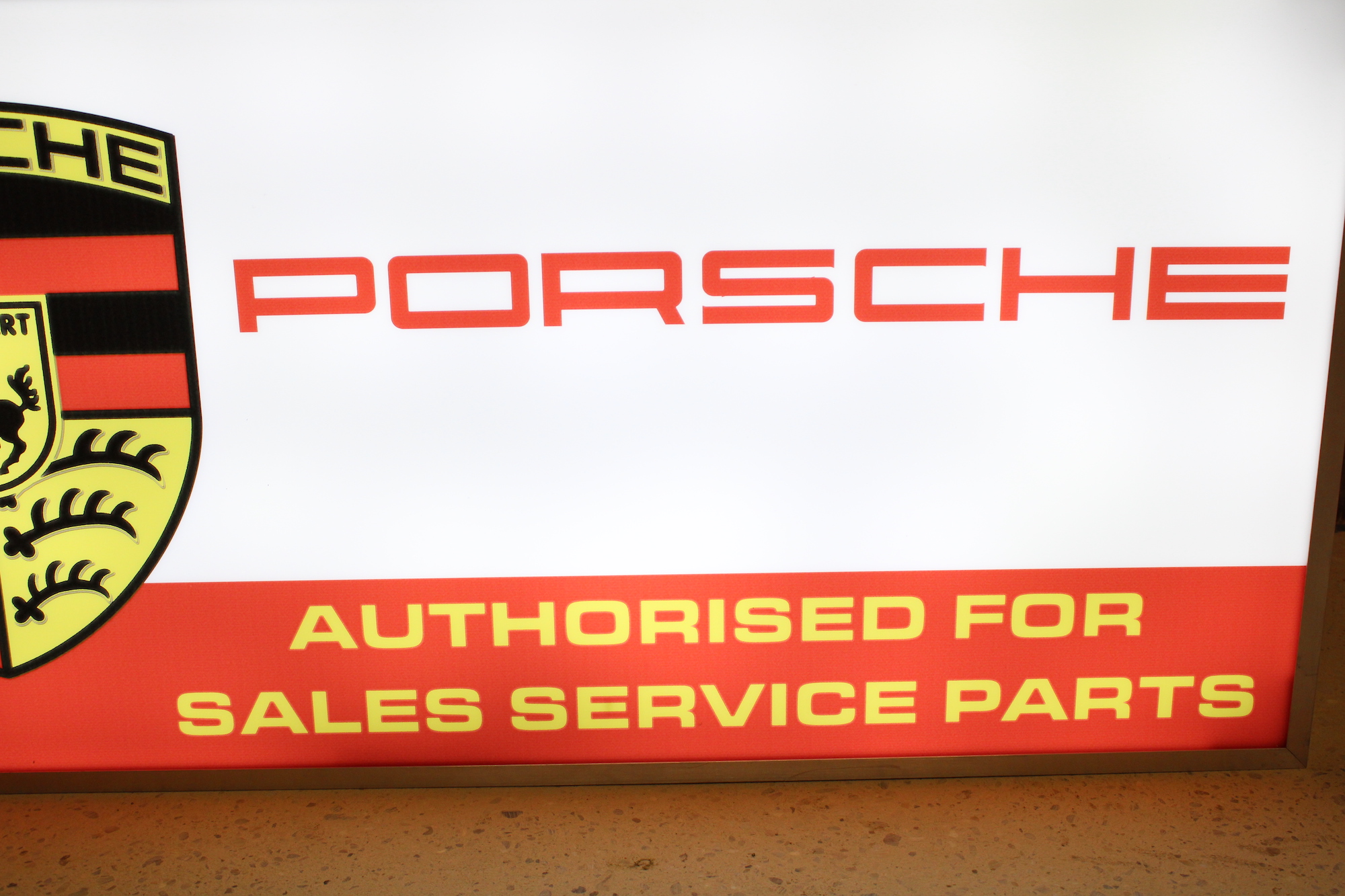 PORSCHE 'SALES SERVICE PARTS' ILLUMINATED SIGN for sale by auction in ...