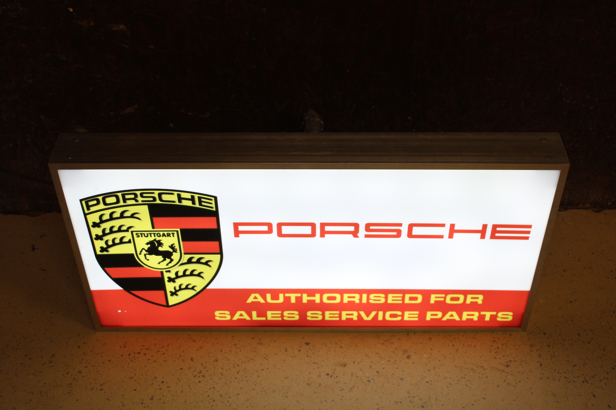 PORSCHE 'SALES SERVICE PARTS' ILLUMINATED SIGN for sale by auction in ...