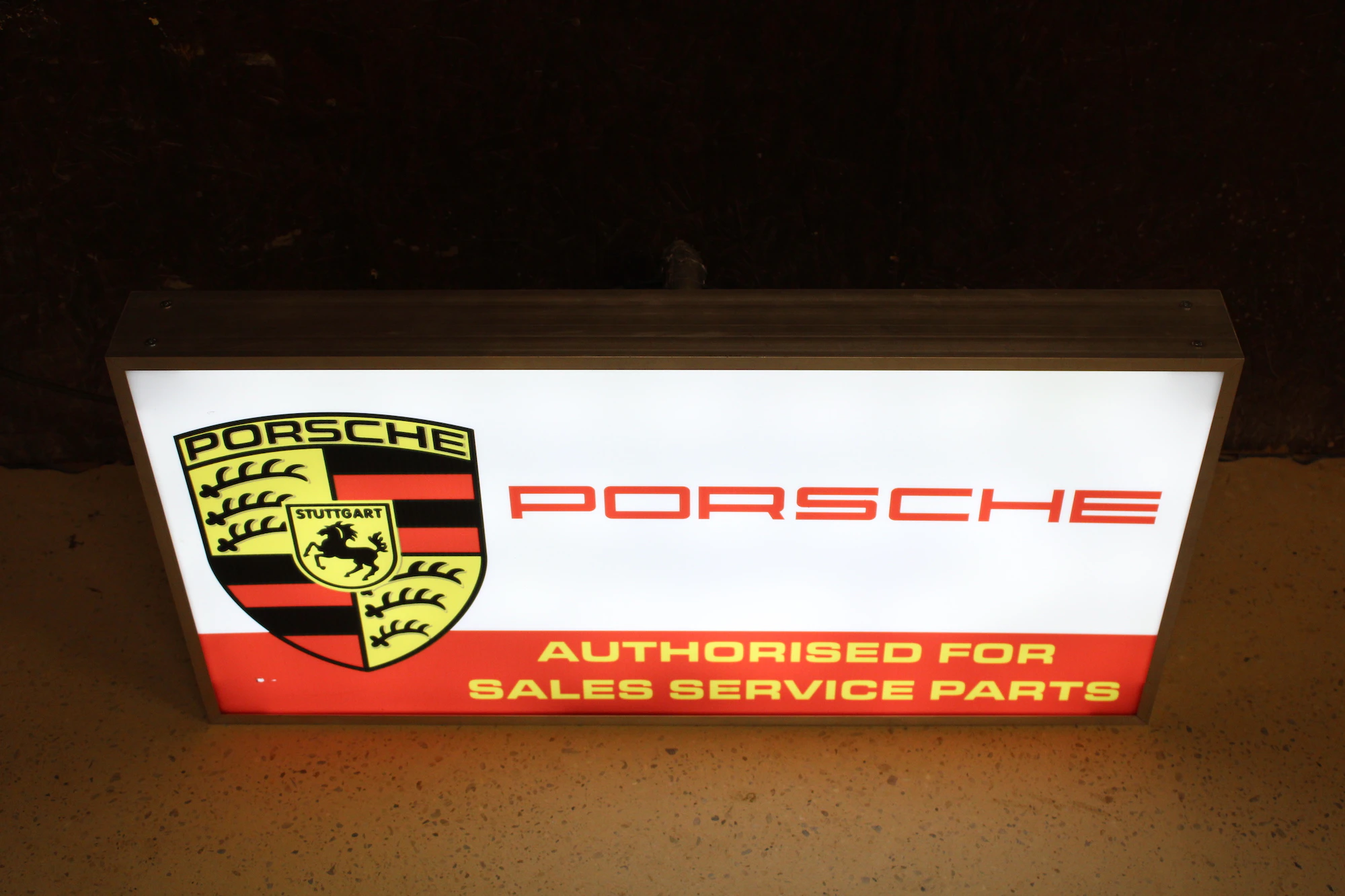 PORSCHE 'SALES SERVICE PARTS' ILLUMINATED SIGN for sale by auction in ...