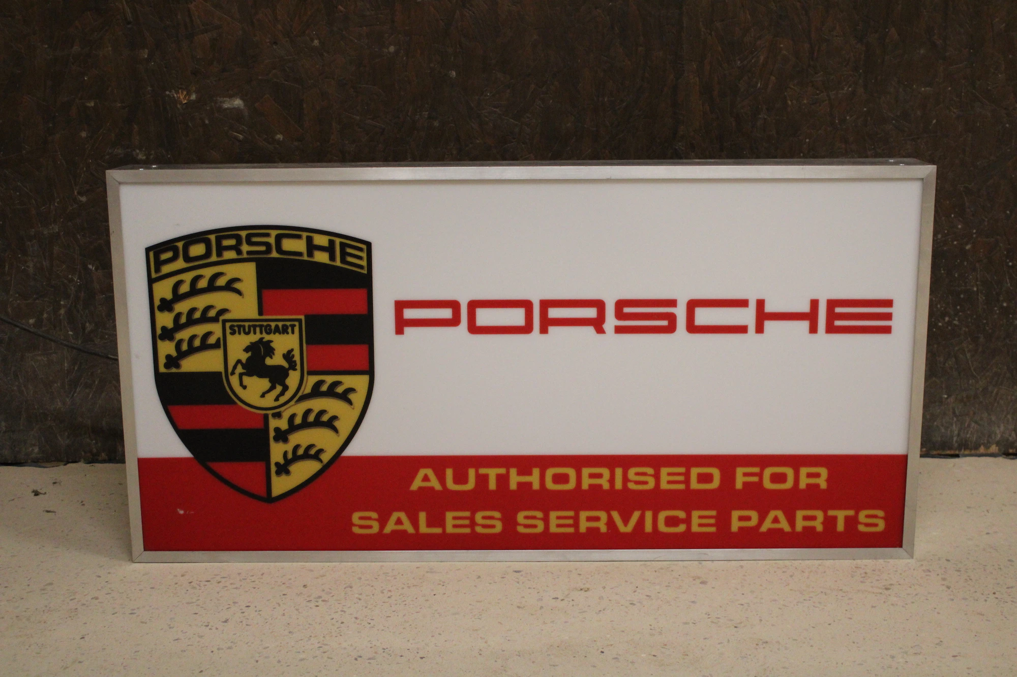 PORSCHE 'SALES SERVICE PARTS' ILLUMINATED SIGN for sale by auction in ...